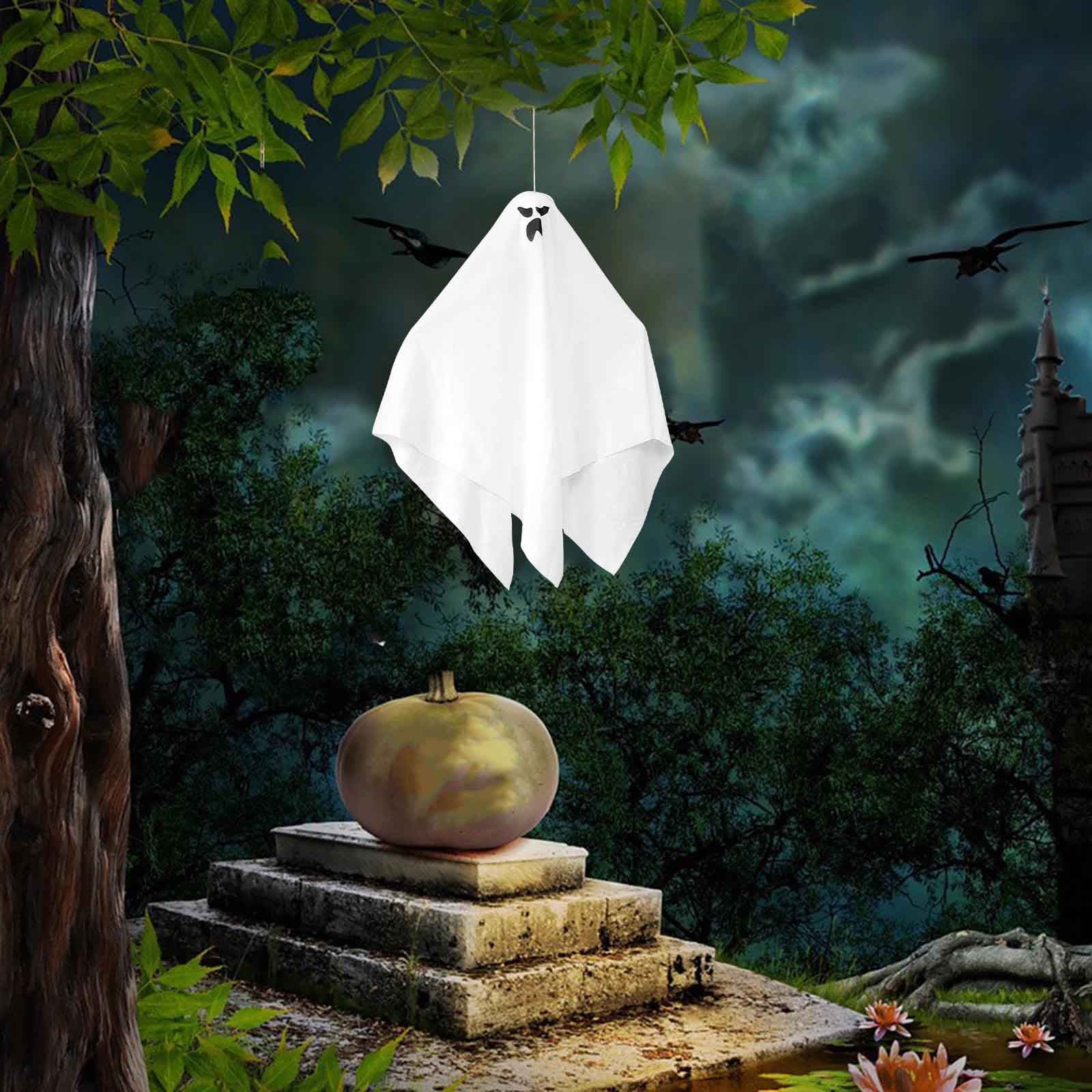 CxhicLuv Halloween White Ghost Pendant, Spoof Toy, Courtyard Hanging ...