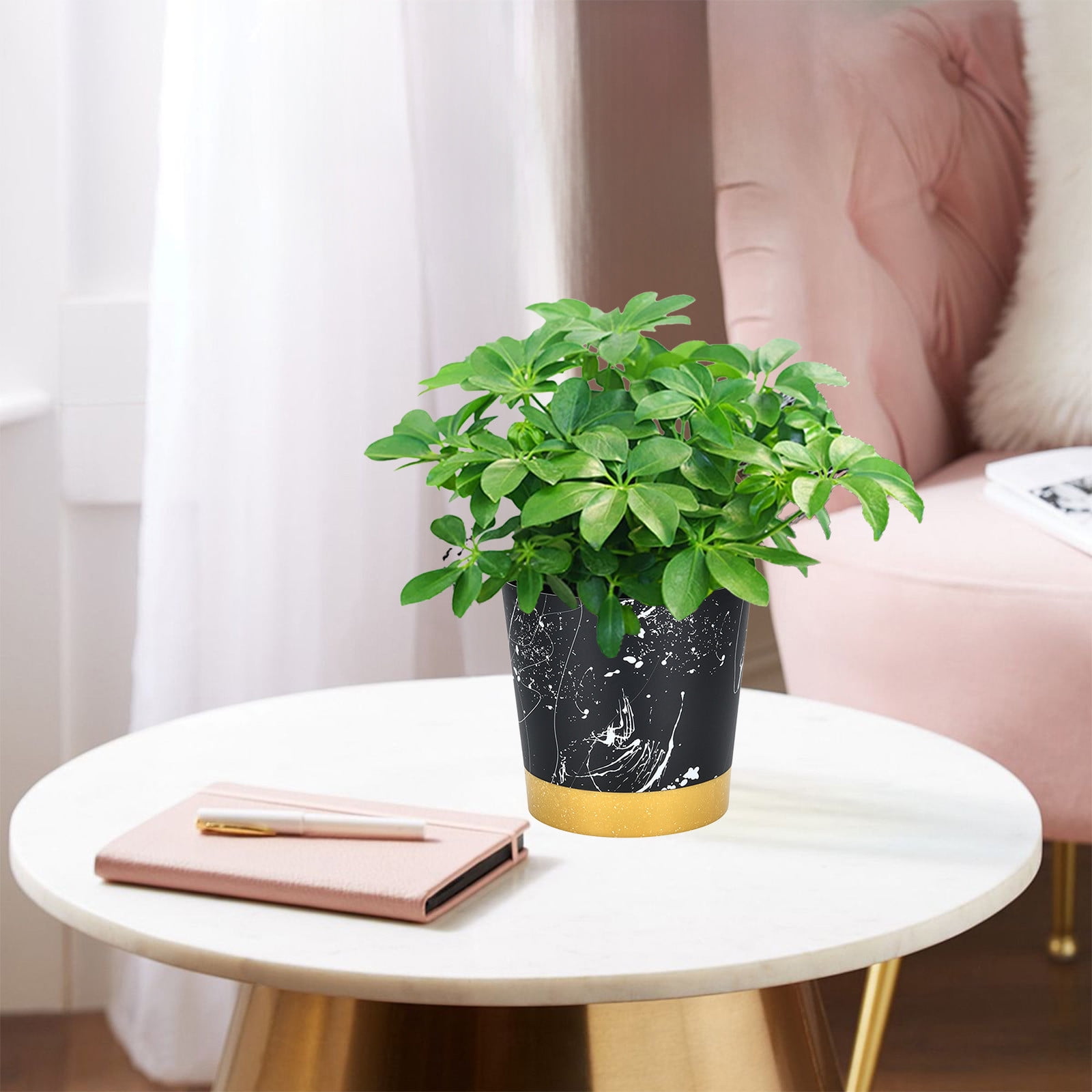 CxhicLuv Multicolor Plastic Flower Pot for Indoor/Outdoor Gardening ...