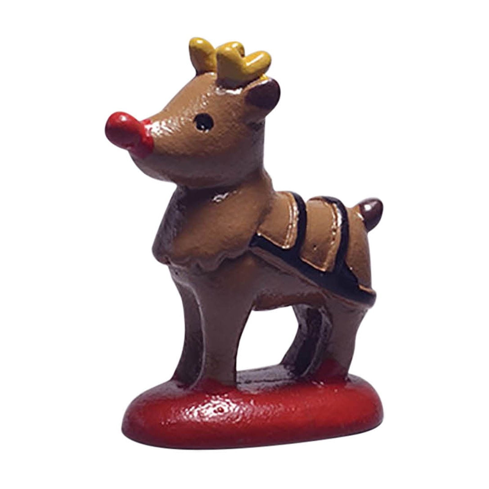 CxhicLuv Santa Claus Christmas Reindeer Sled Doll, Resin Holiday ...