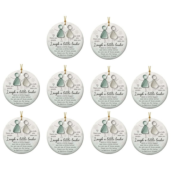 CxhicLuv Sea Glass Friendship Ornament, Inspirational Hanging Décor ...