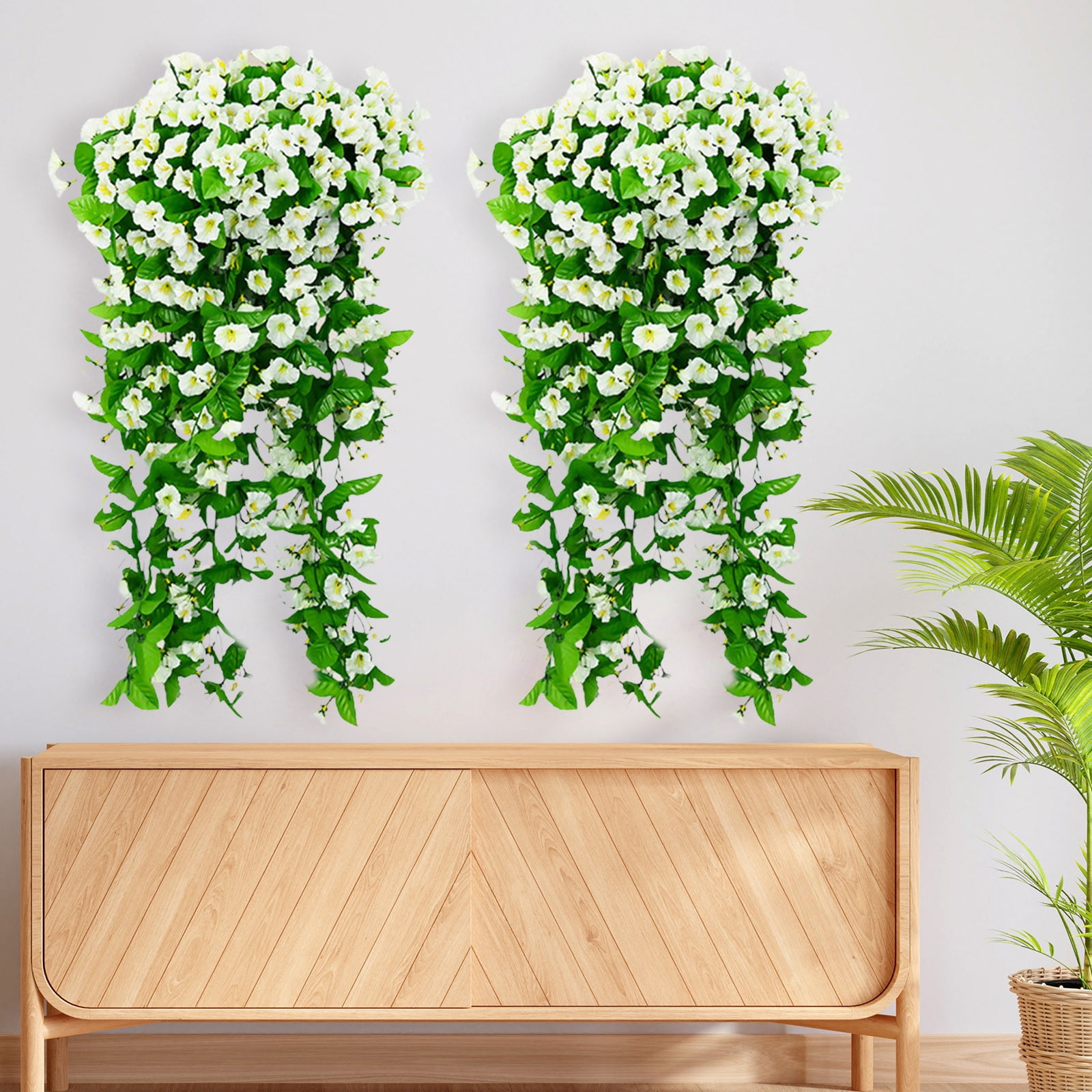 CxhicLuv Simulated Rose Artificial Flower Vines, 33.4 Inch, Plastic ...