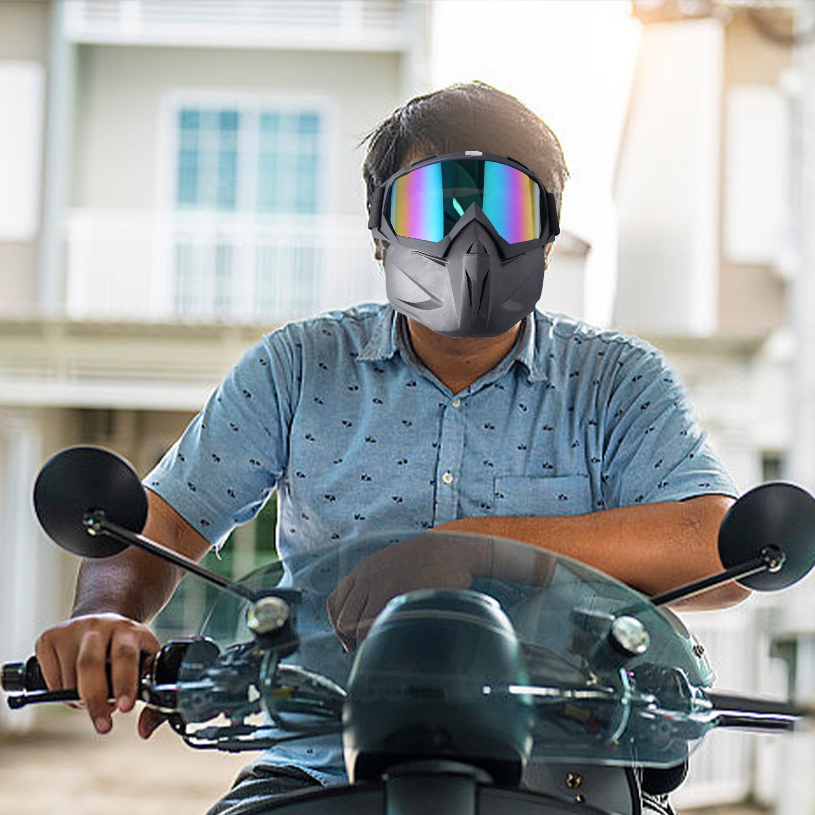 CxhicLuv Snow Mask Goggles, Winter Outdoor Mask, Anti-Fog Lenses ...