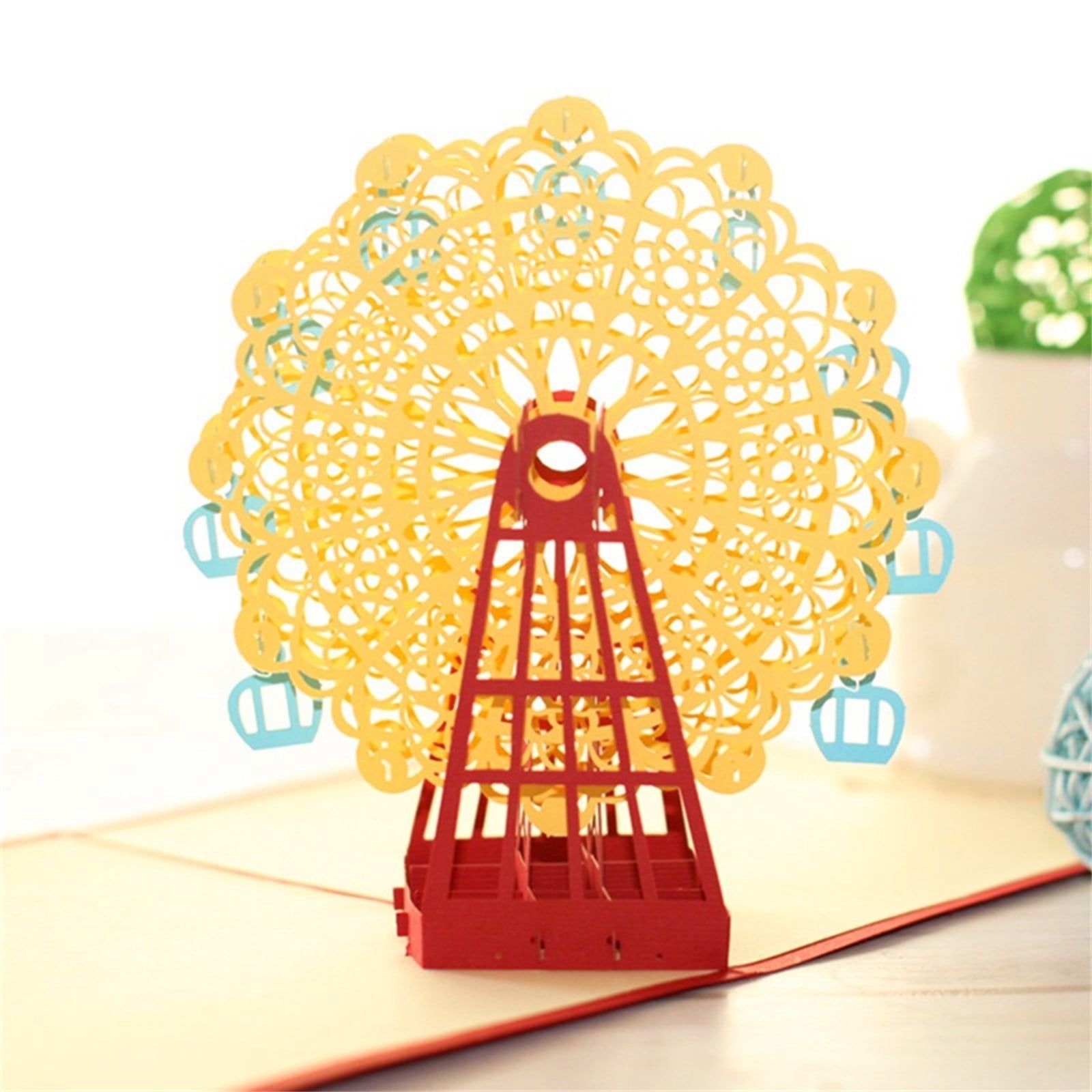 CxhicLuv Stereoscopic Ferris Wheel Greeting Card, Art Toy, With ...