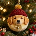 CxhicLuv Winter Furry Dog Ornament Collection, Handcrafted Festive ...