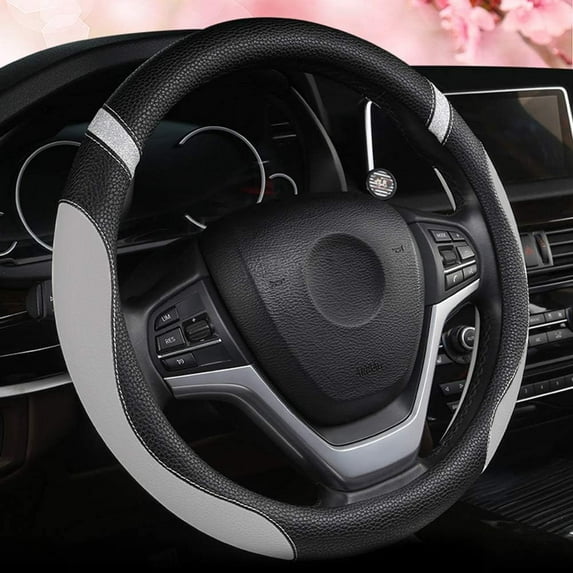 Cxtiy Steering Wheel Cover for Women Leather Universal Steering Wheel ...