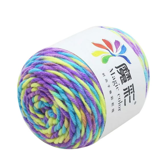 Cxui Rainbow Cotton Yarn, Strands Crochet Yarn for Diy Sweater Scarf ...