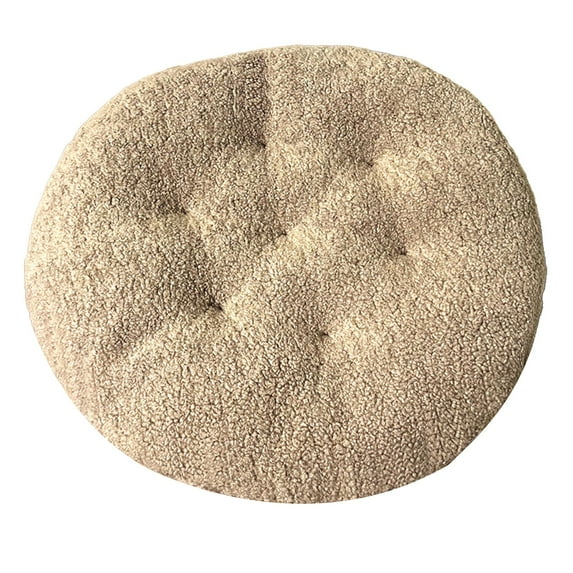 Cxui Round Fleece Chair Cushion, Non-Slip Plush Seat Pad for Dining ...