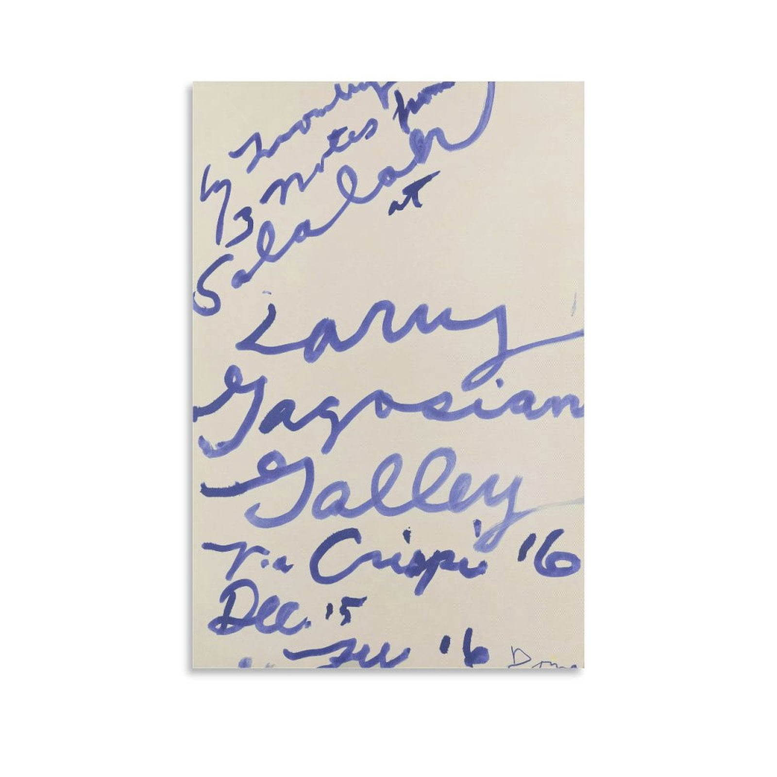 Cy Twombly Print Wall Art《Three Notes from Salalah》Paintings Poster ...
