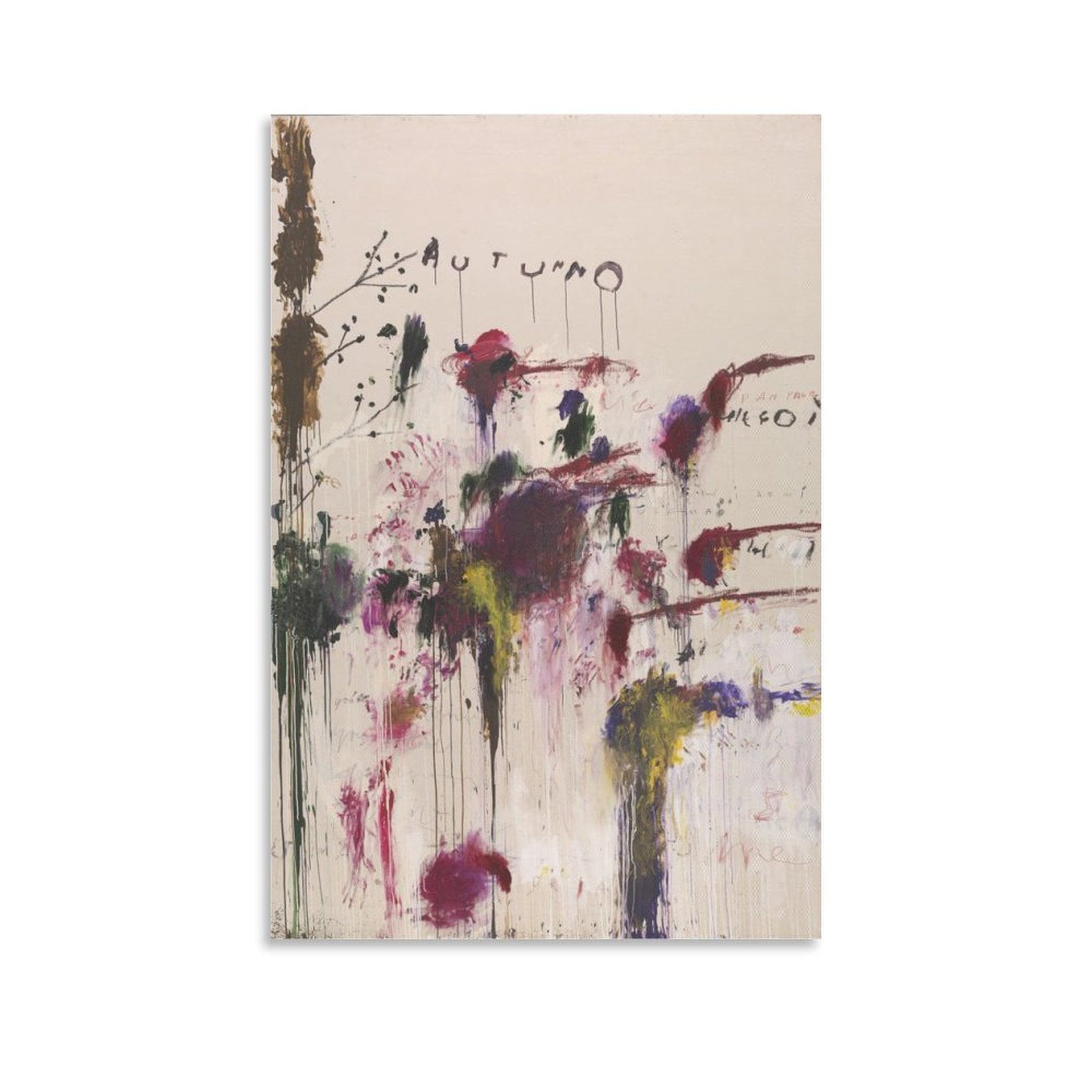 Cy Twombly Print Wall Art《quattro Stagioni Autunno》Paintings Poster ...