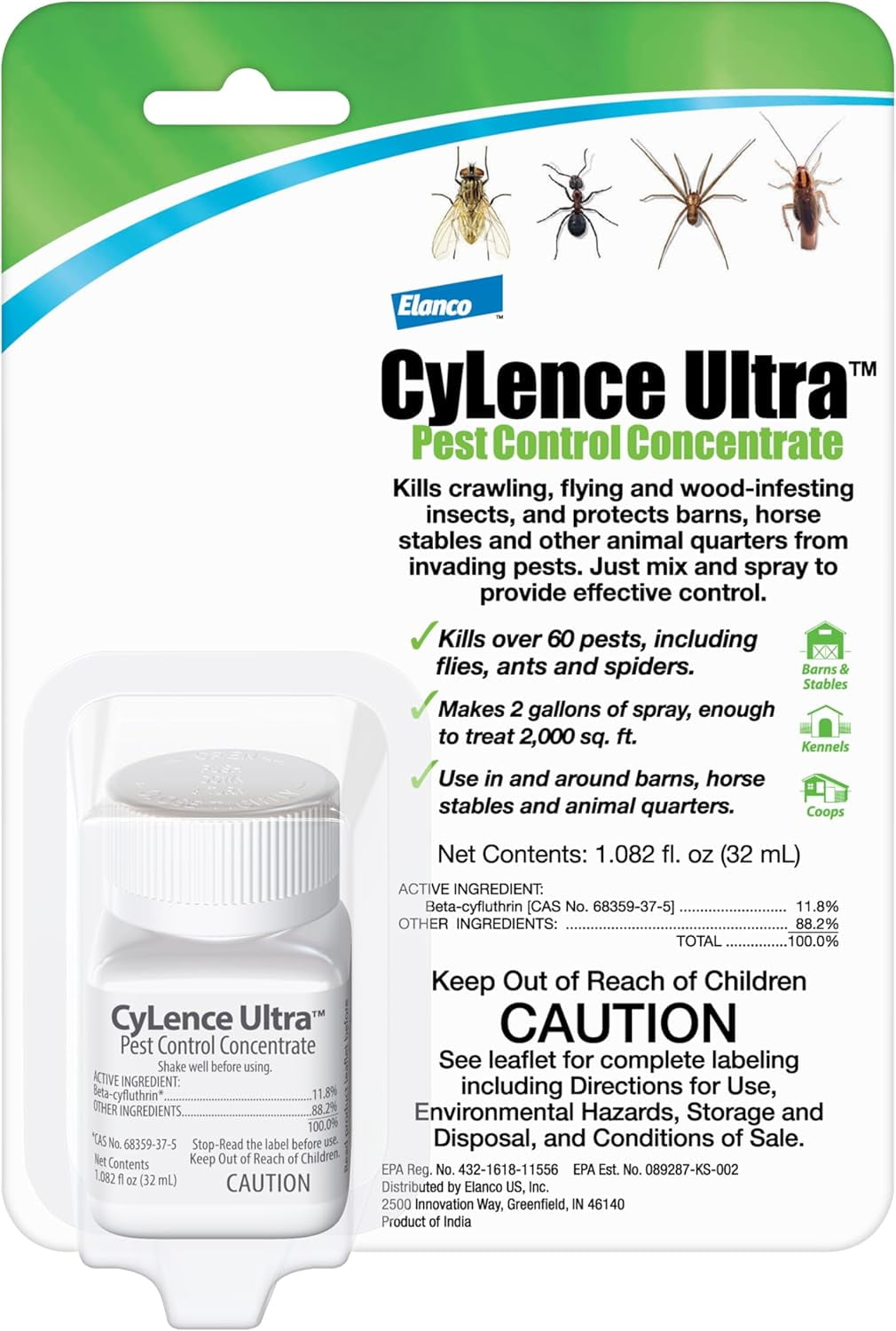 CyLence Ultra Pest Control Concentrate Indoor & Outdoor | Kills Over 60 ...