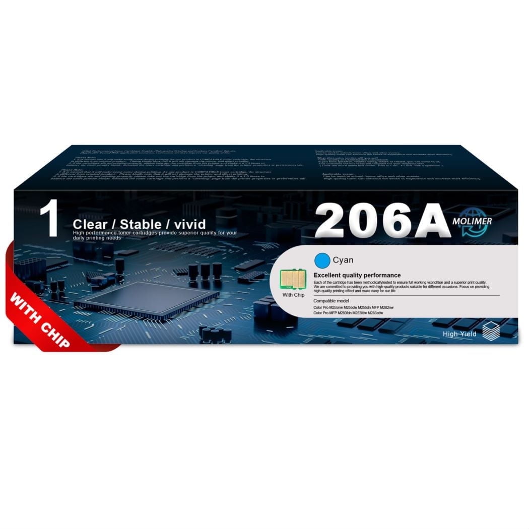 Cyan (1-Pack) 206A | W2111A Toner Cartridge Compatible for HP Color Pro ...