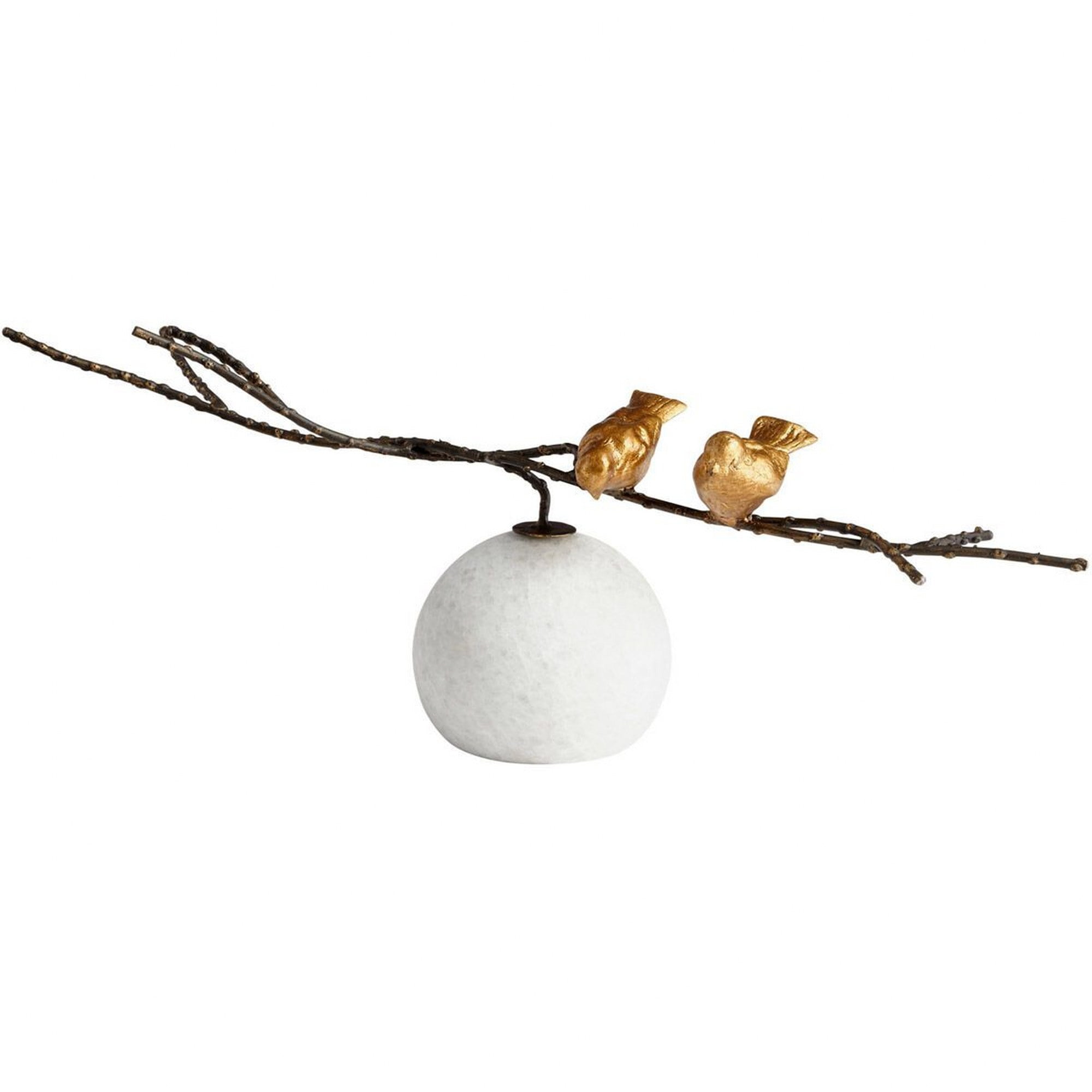 Cyan Design 09282 Gold Finches Iron And Marble Bird Statue - Gold ...