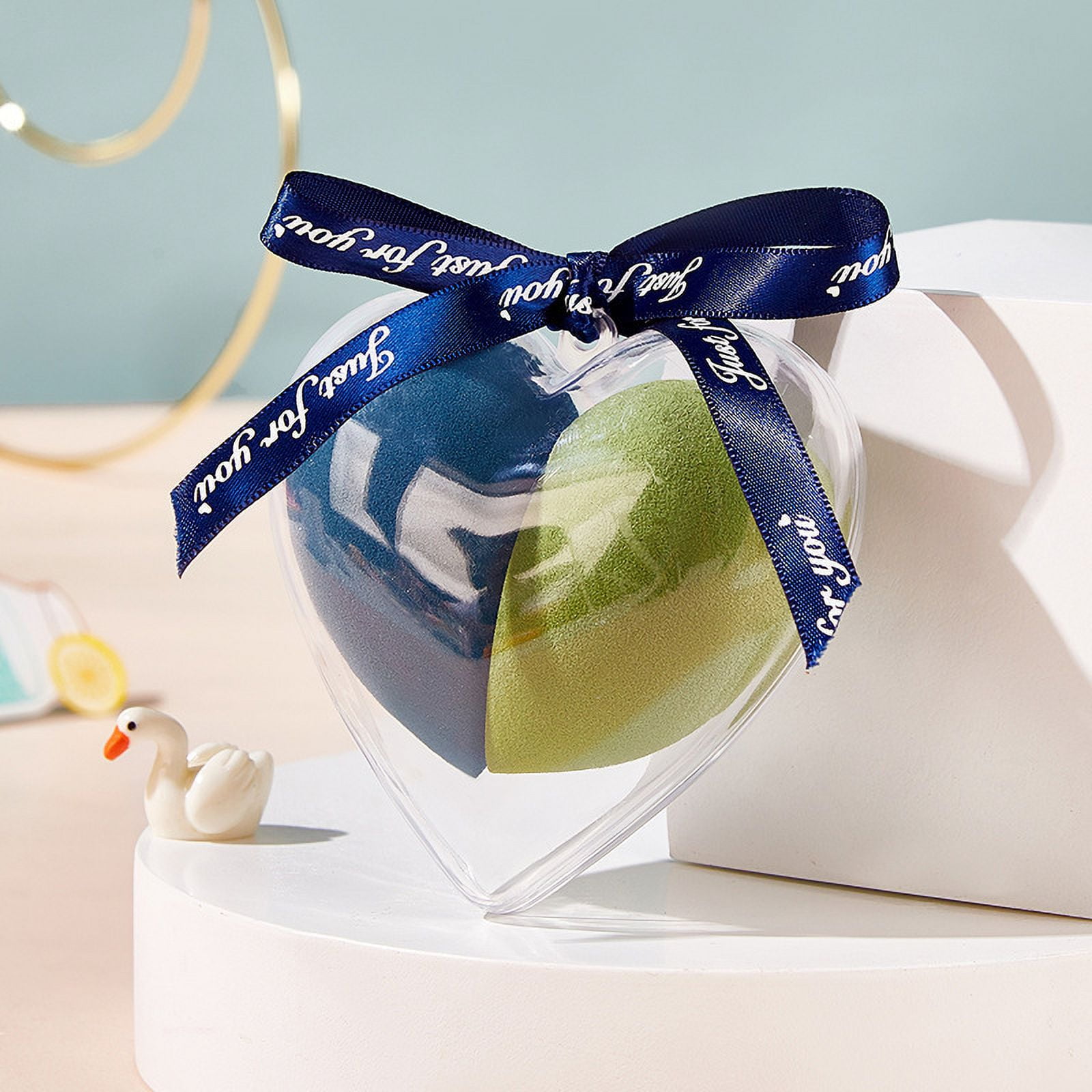 Cyan & Green Wet Dry Makeup Sponge Set - Ideal for Blending Liquid ...