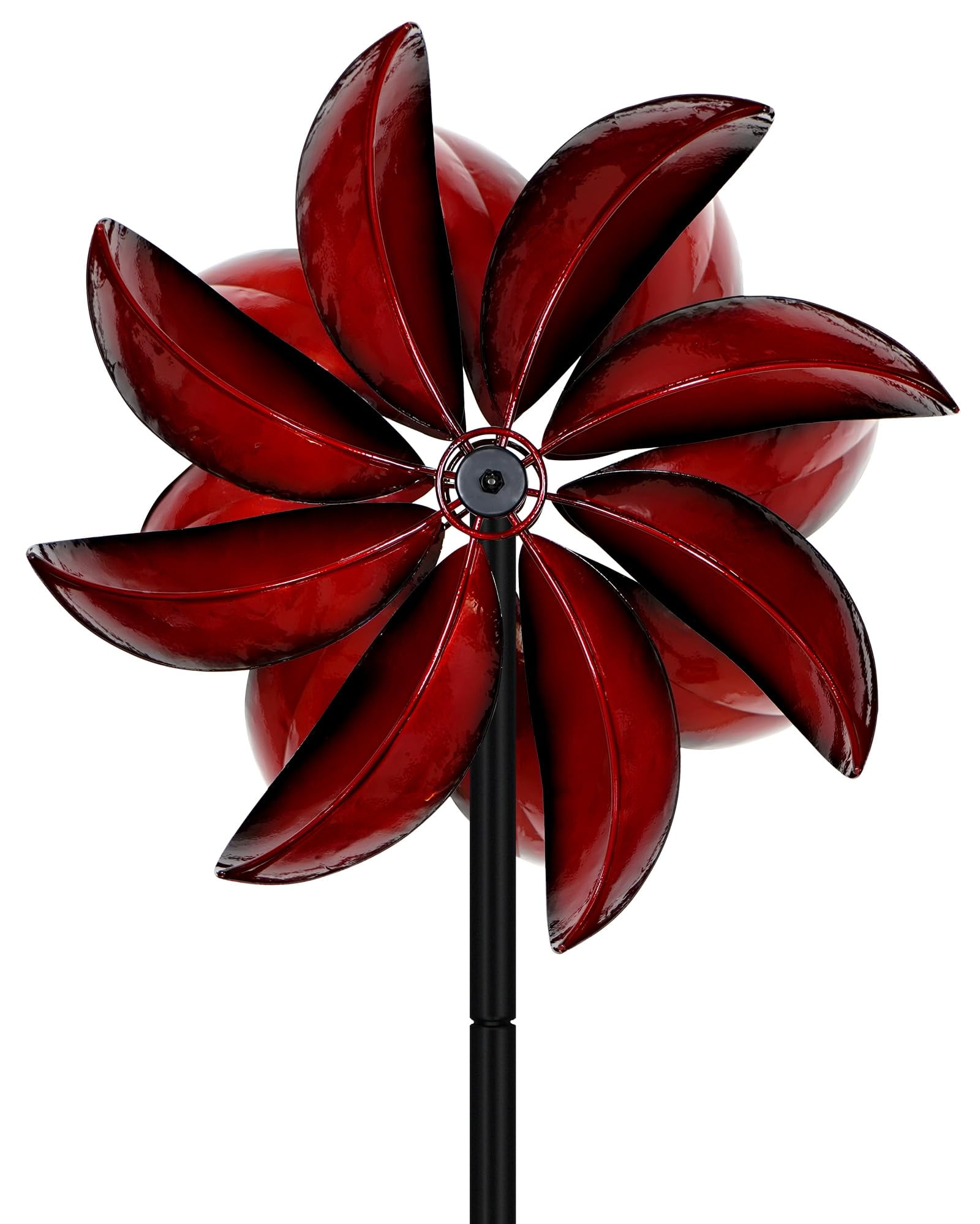 Cyan Oasis Garden Wind Spinners Outdoor, Kinetic Metal Wind Sculptures ...