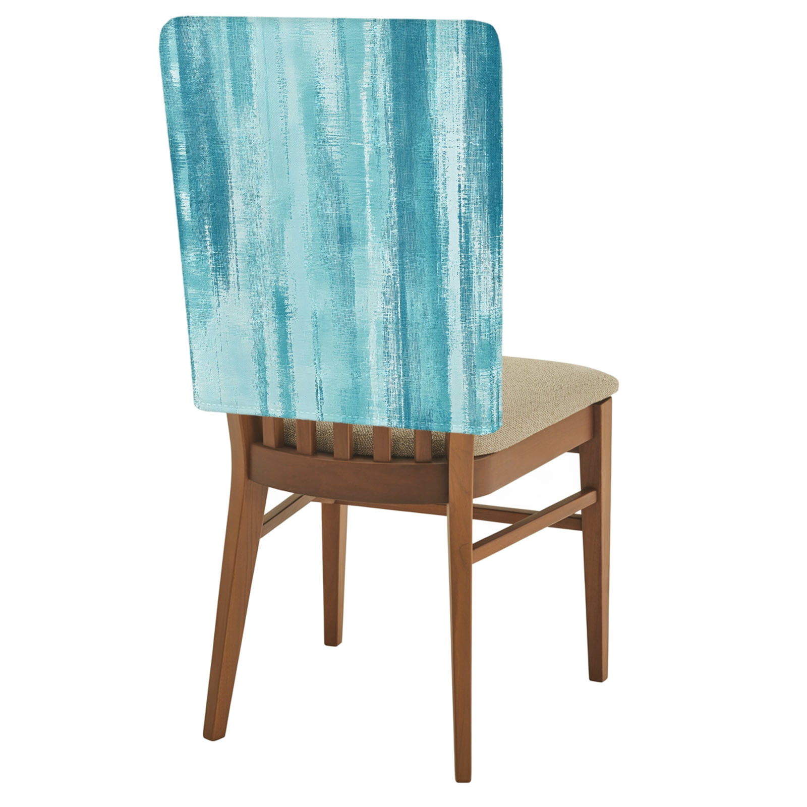 Cyan Paint Chair Back Covers Set of 1, Modern Abstract Blue Green ...