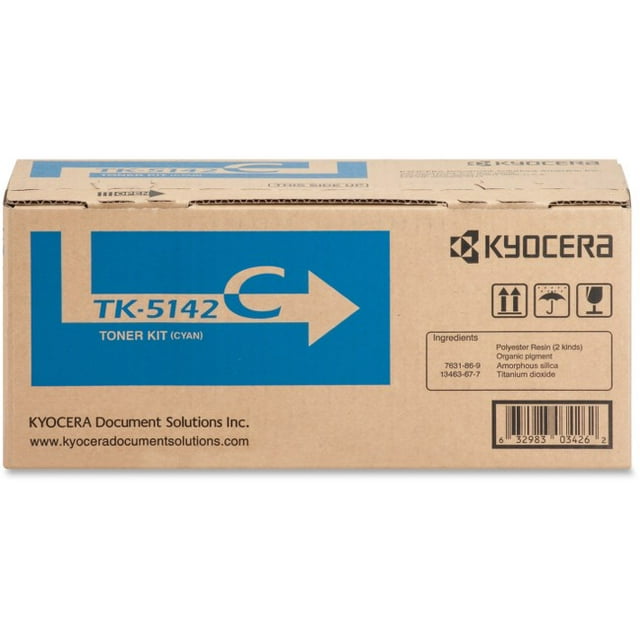 Cyan Toner Cartridge for Kyocera TK-5142C ECOSYS M6530cdn, ECOSYS P6130cdn, Genuine Kyocera ...