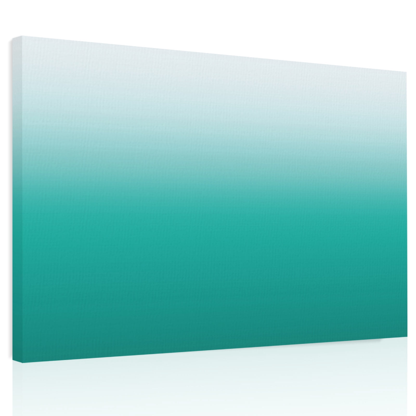 Cyan Turquoise Canvas Print Wall Art, Gradient Wall Decor Modern ...