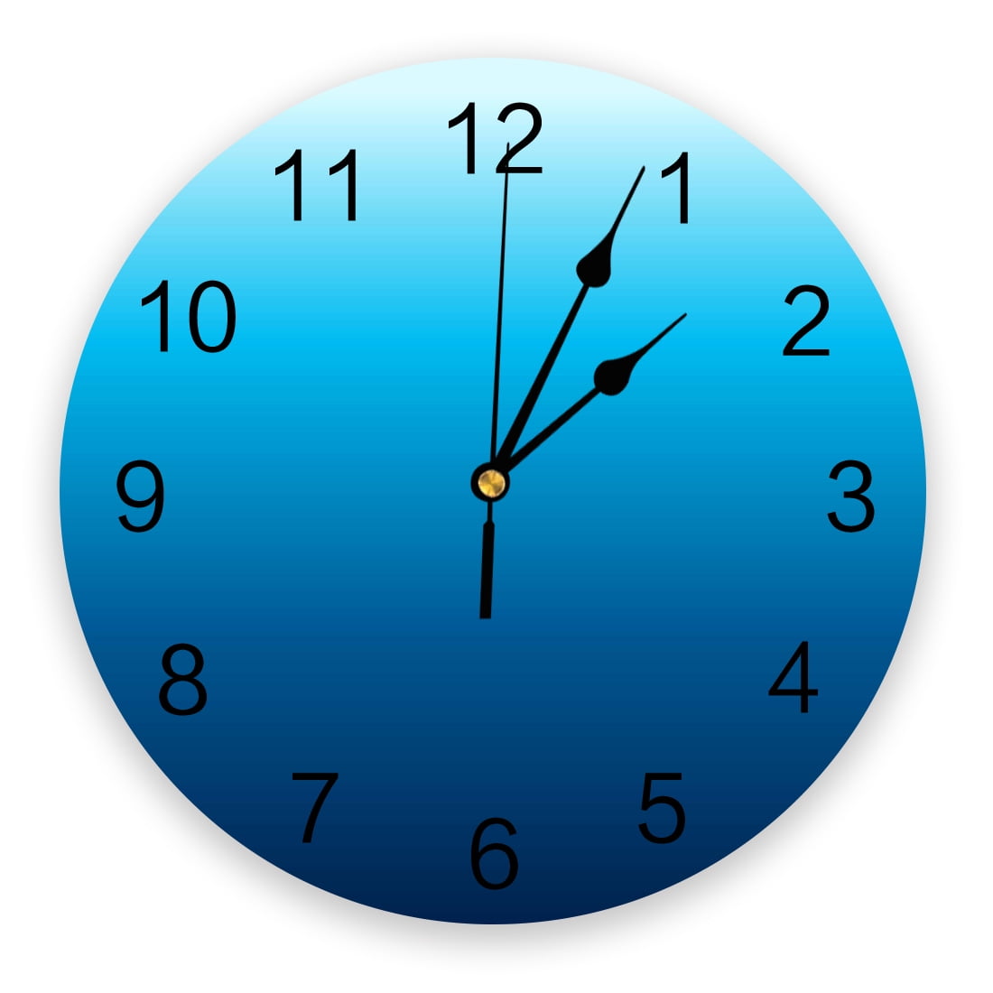 Cyan Turquoise Gradient 3D Wall Clock Modern Design Living Room ration ...