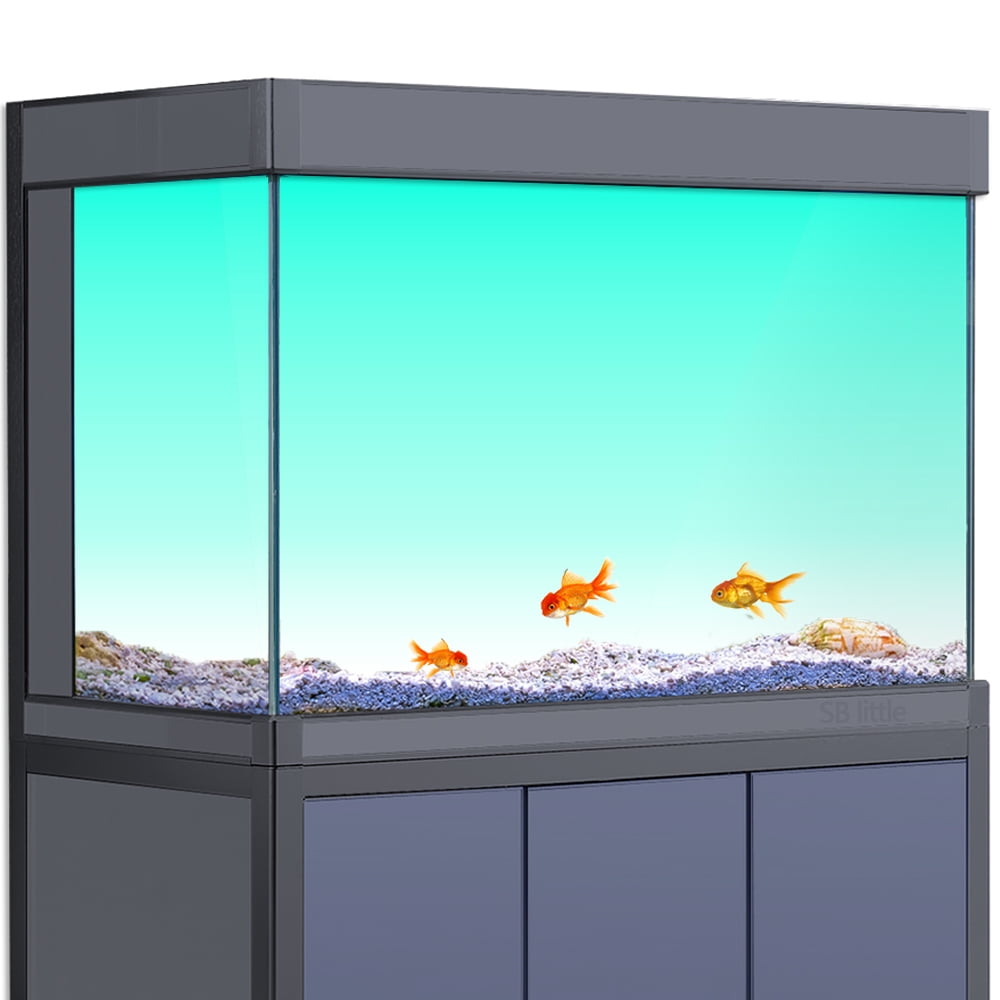 Cyan White Gradient Aquarium Background Stickers - Fish Tank Reptile ...