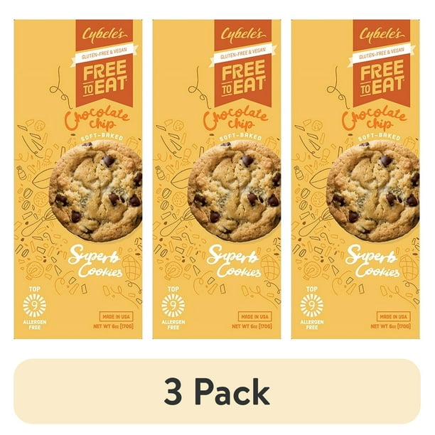 (3 pack) Cybele’s Free to Eat, Gluten-Free & Vegan, Soft-Baked ...