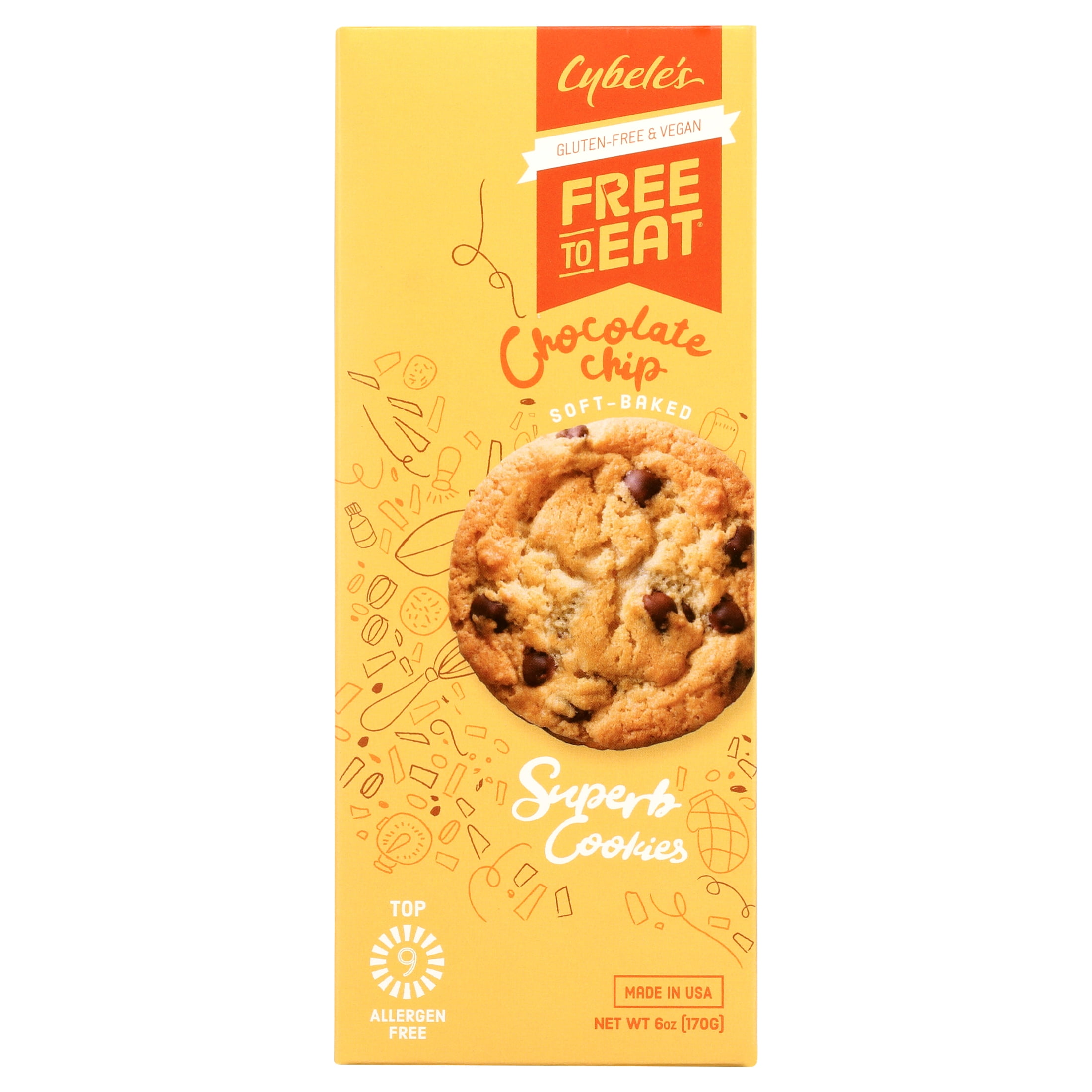 Cybele’s Free to Eat, Gluten-Free & Vegan, Soft-Baked, Chocolate Chip ...