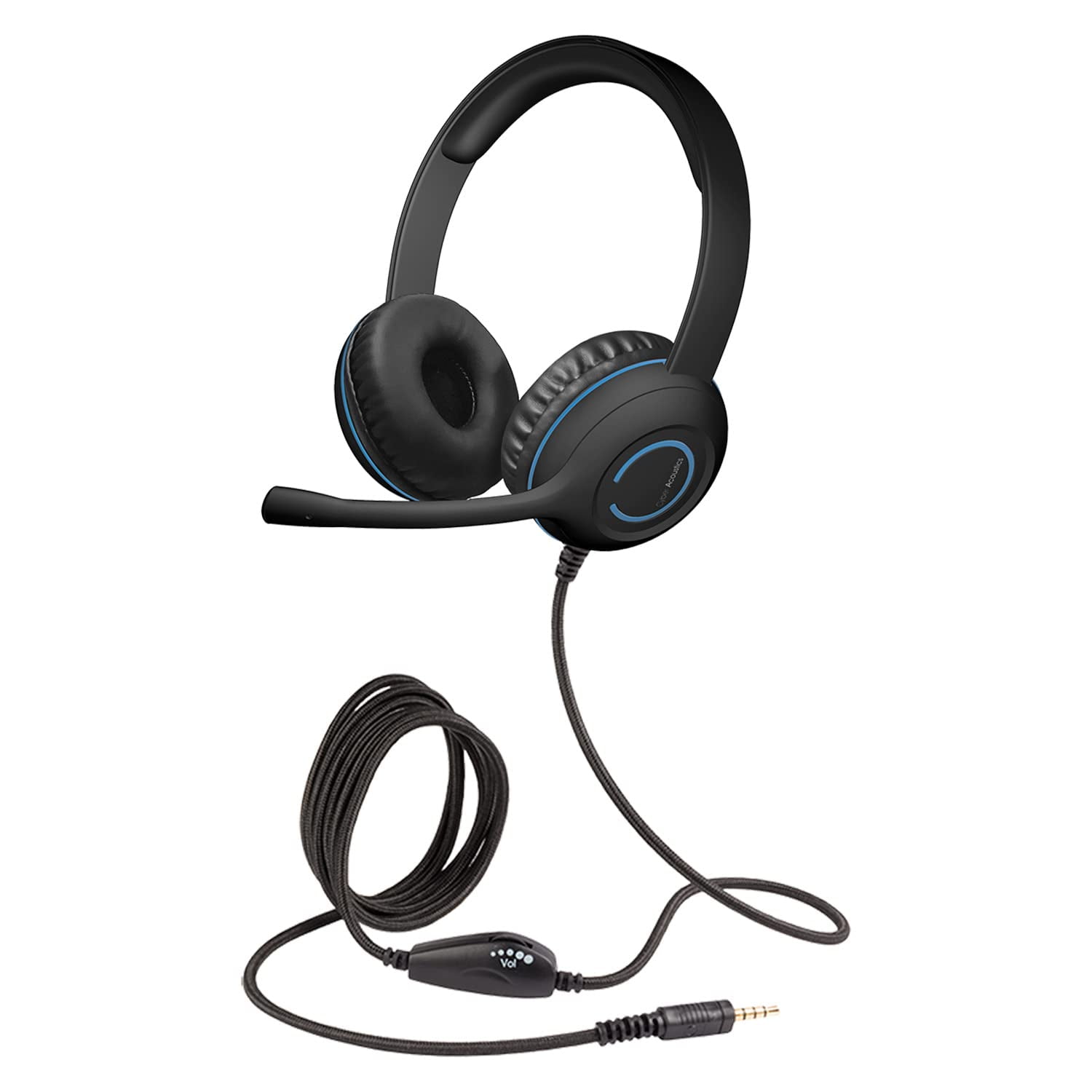 Cyber Acoustics 3.5mm Stereo Headset (AC-5002) with Noise Canceling ...