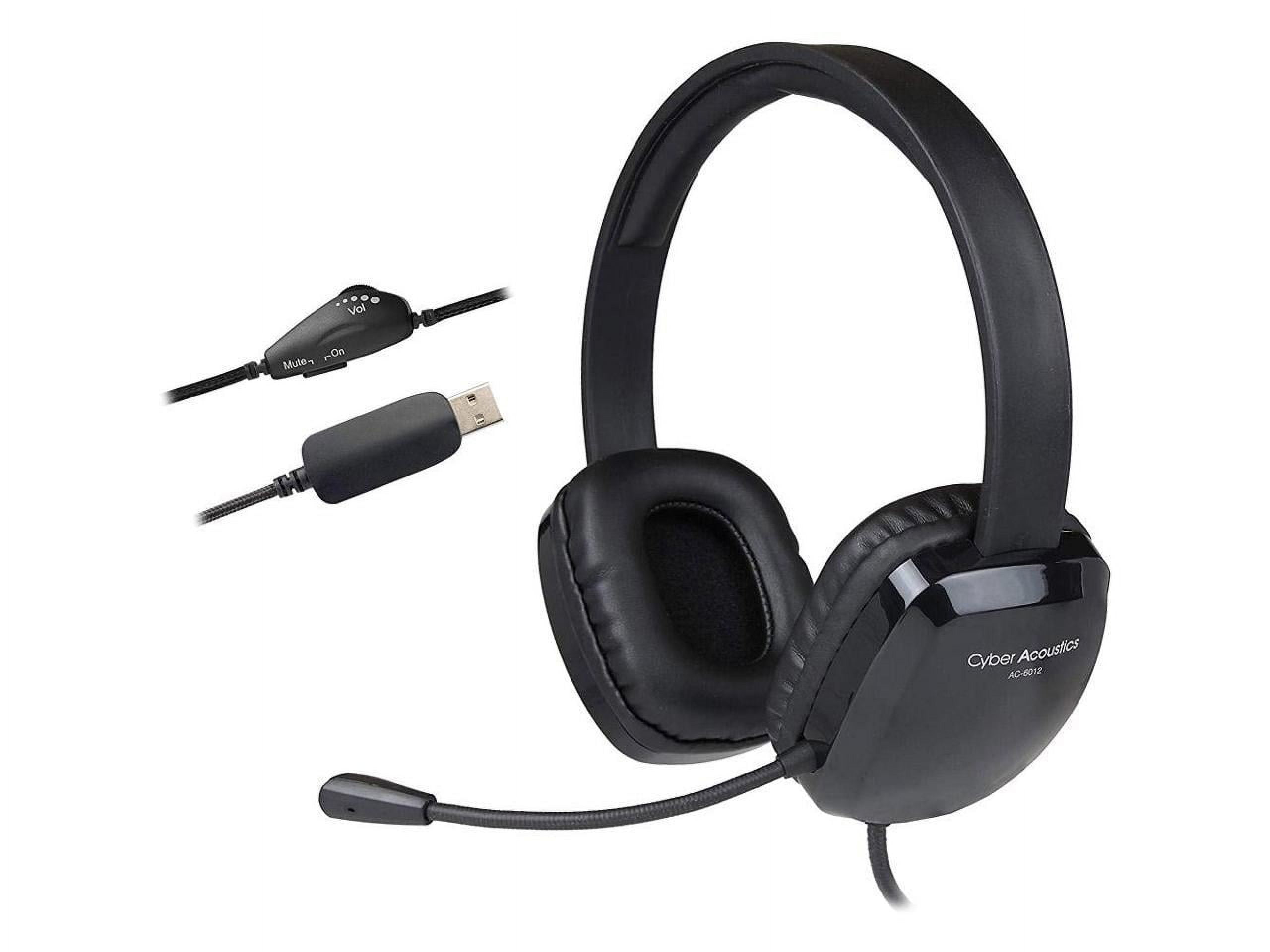 Cyber Acoustics AC-6012 USB Stereo Headset - Walmart.com