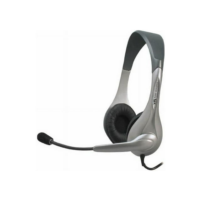 Cyber Acoustics Speech Recognition Stereo Headset and Boom Mic AC201 - Walmart.com