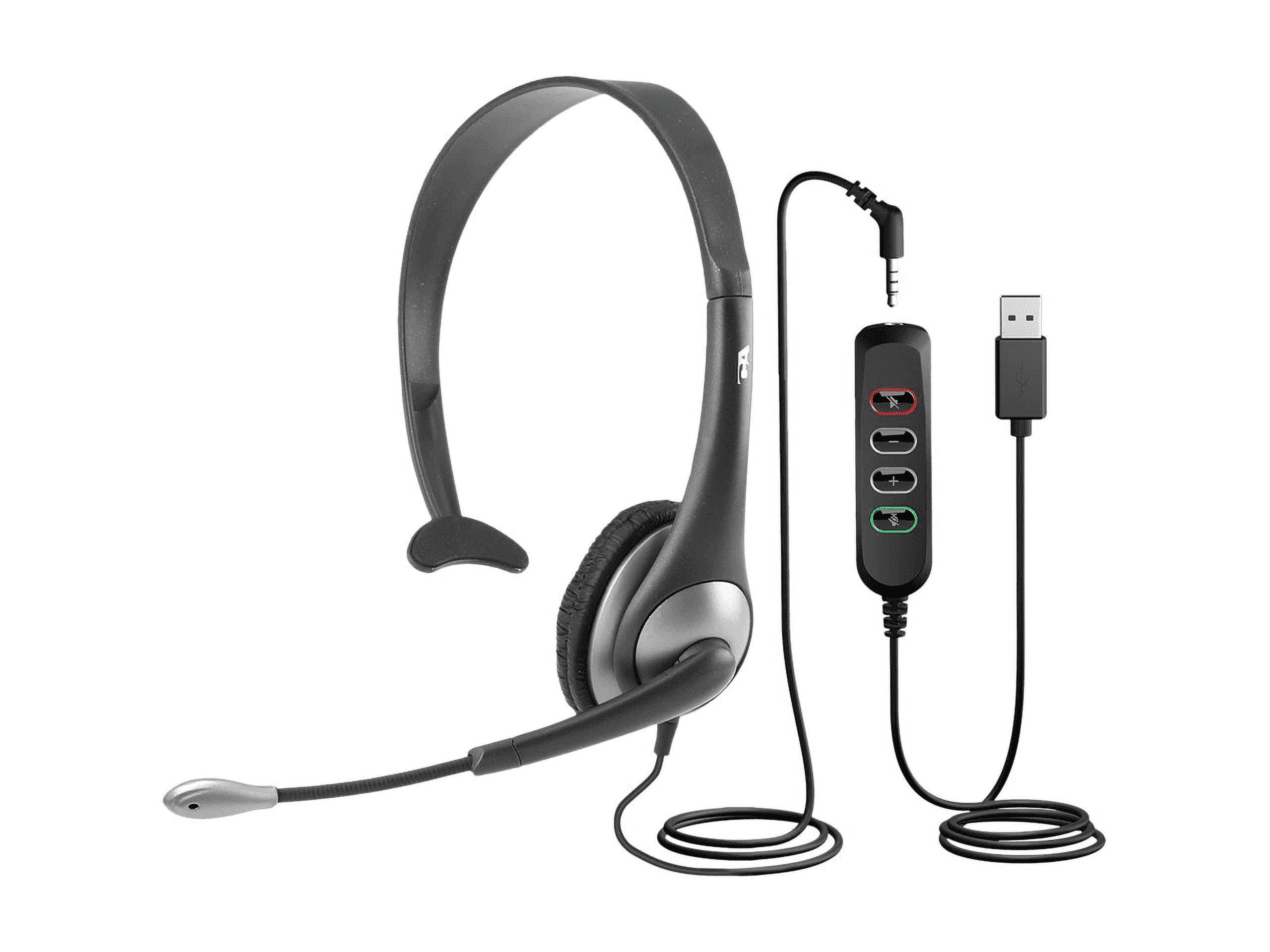 Cyber Acoustics Mono 3.5mm And USB Controller Headset AC-104USB ...