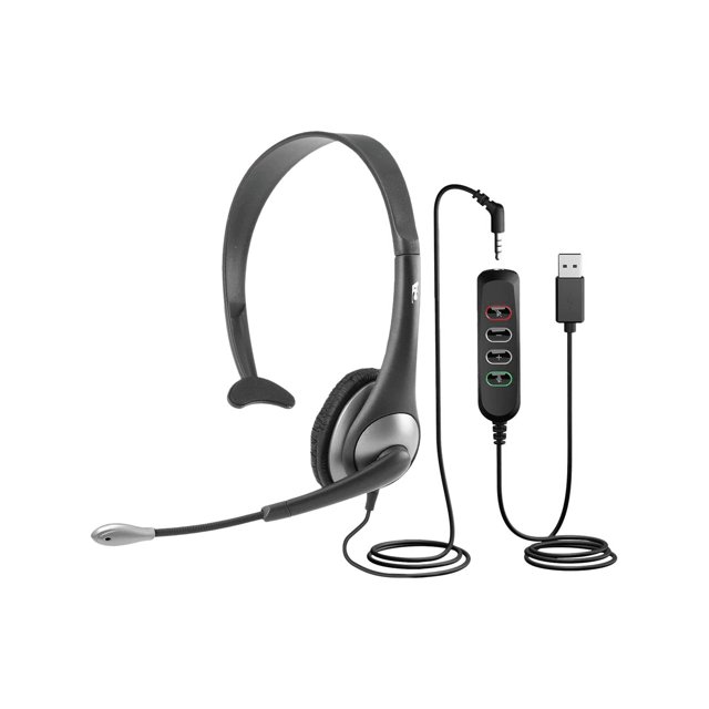 Cyber Acoustics Mono 3.5mm And USB Controller Headset AC-104USB ...