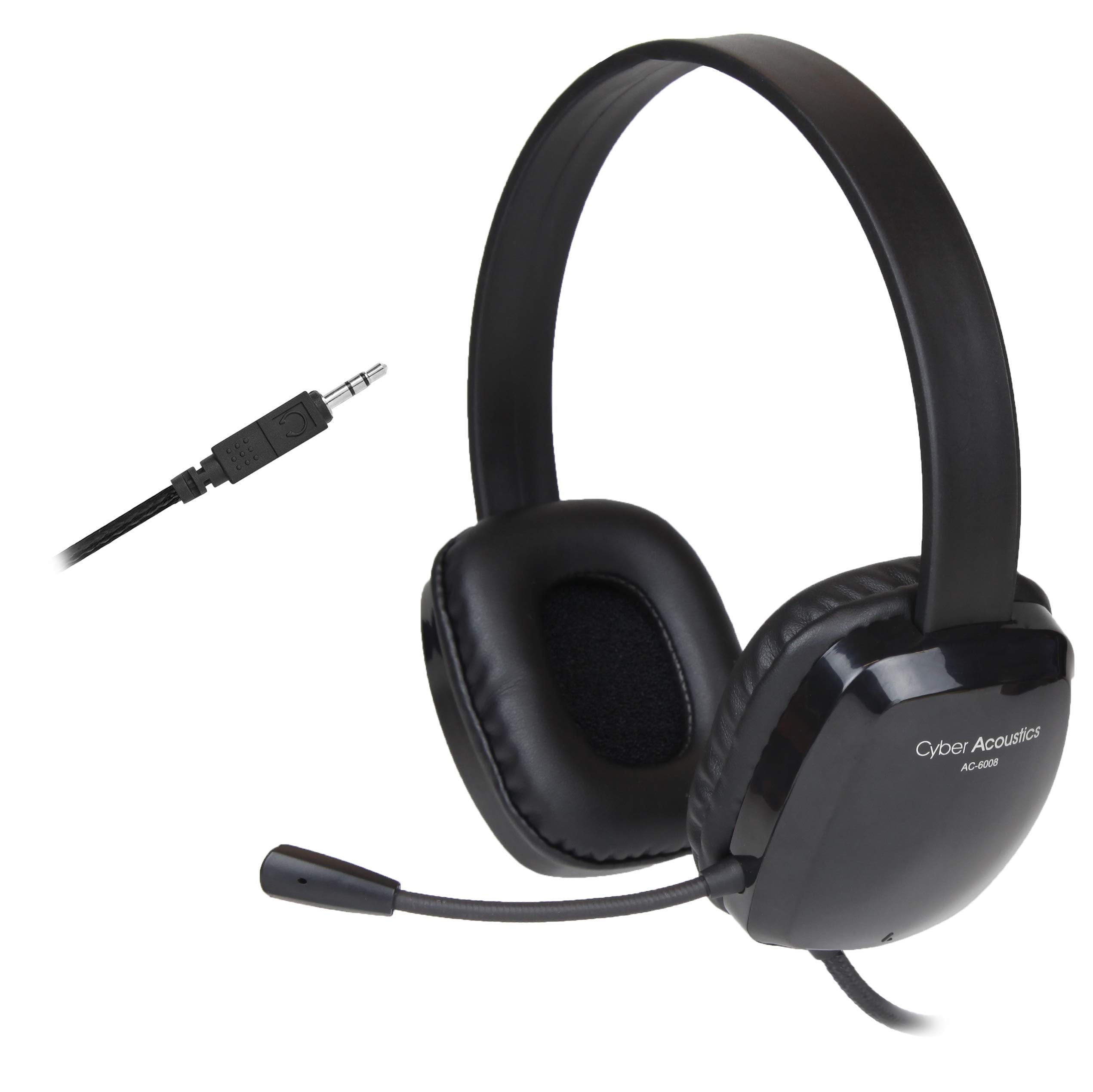 Cyber Acoustics Stereo PC Headset (AC-6008), 3.5mm Connection ...