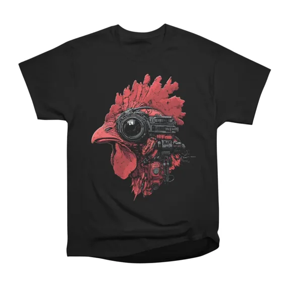 Cyber Chicken T-Shirt Tee Gift For Him Merch For Her Apparel For Friend ...