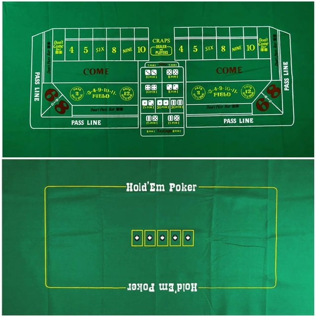 Cyber-Deals Exclusive Craps & Texas Hold'em Poker Layout 2-Sided ...