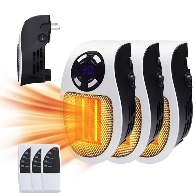 Cyber Heater,500W Mini Space Heater Small Top Heat Plug in Wall Heater ...