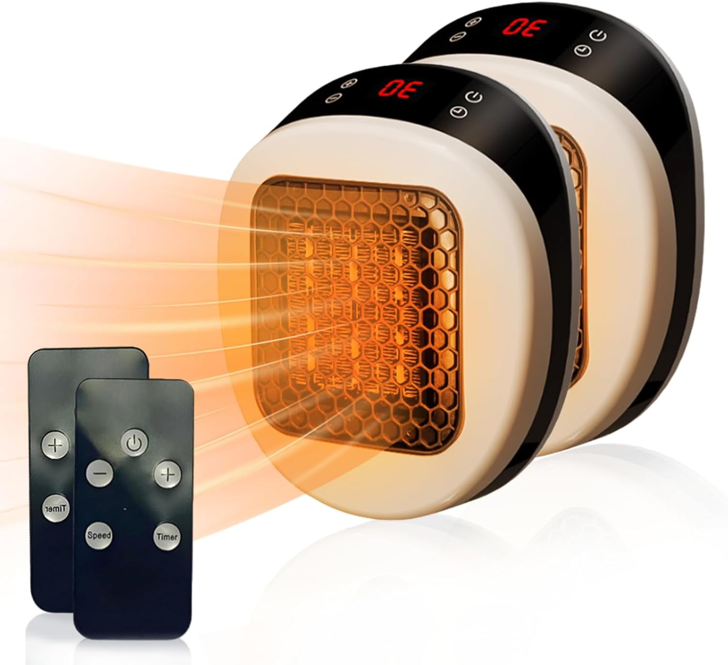 Cyber Heater,500W Mini Space Heater Small Top Heat Plug in Wall Heater ...