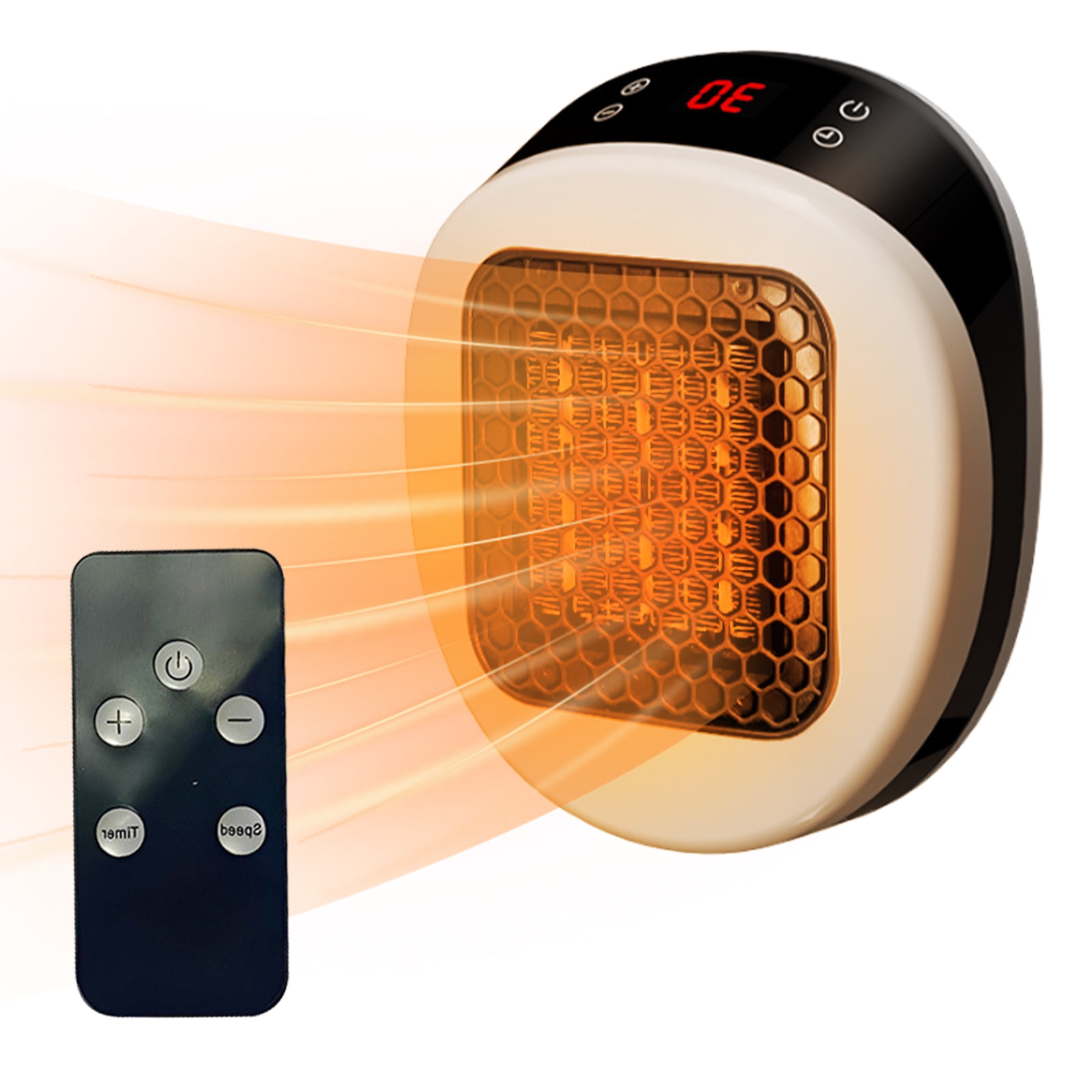 Cyber Heater,500W Mini Space Heater Small Top Heat Plug in Wall Heater ...