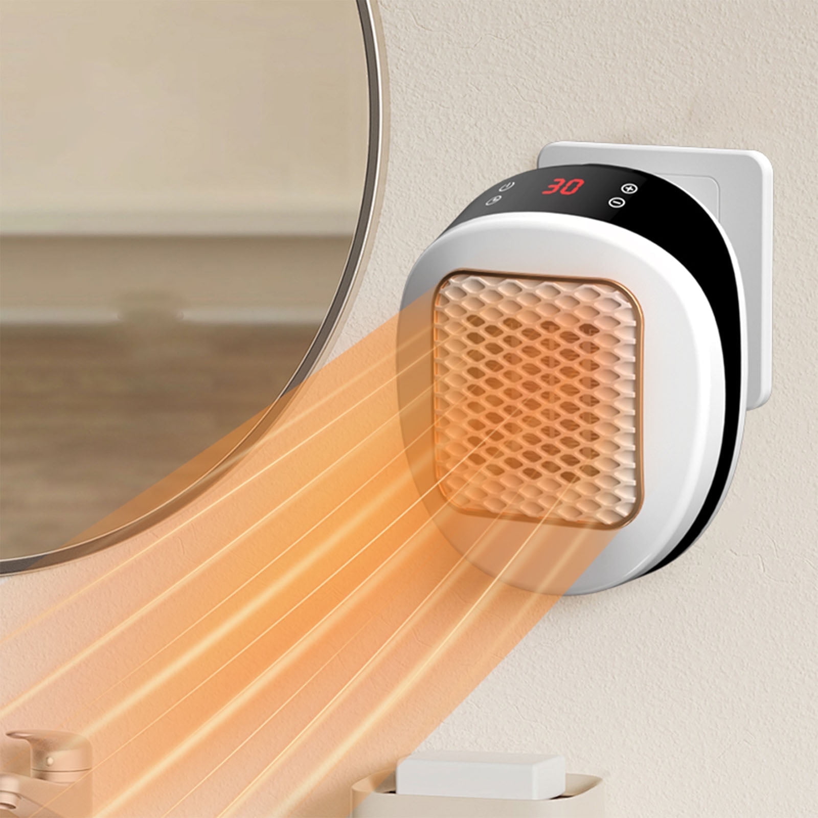 Cyber Heater,500W Mini Space Heater Small Top Heat Plug in Wall Heater ...