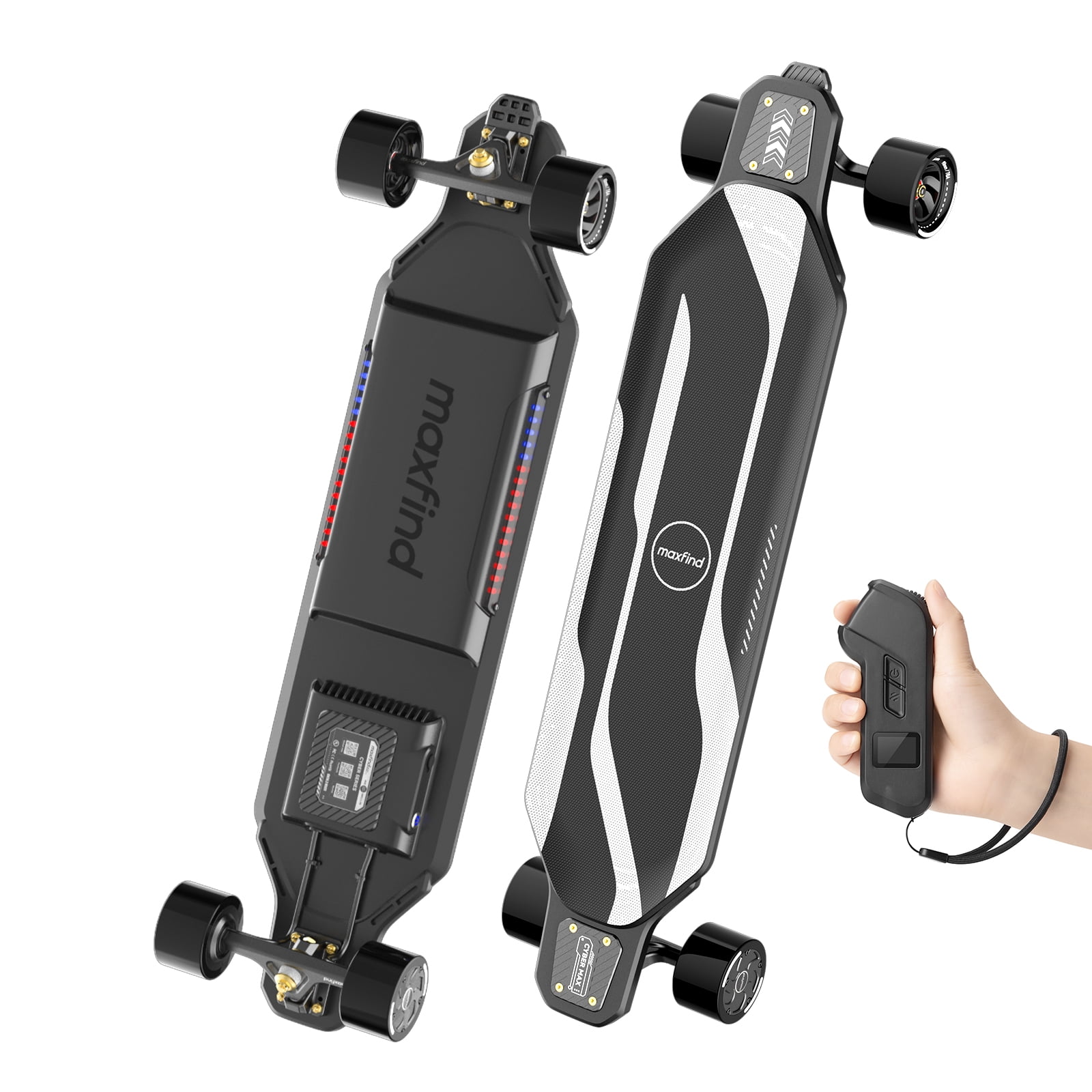 Cyber Max 38" Electric Skateboard with Remote,15-18 Miles Range, 24 ...