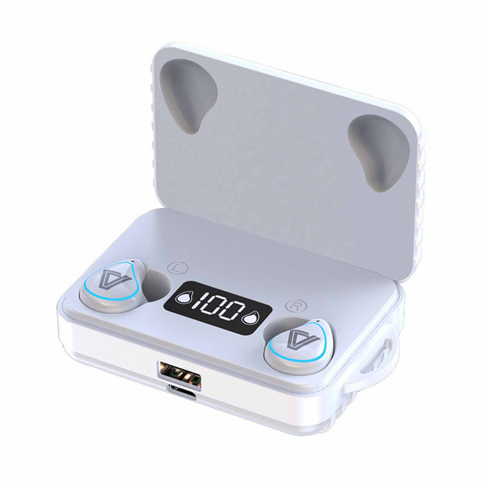 Wireless Earbuds,Bluetooth 5.0 Headphones With Charging Case,In Ear ...