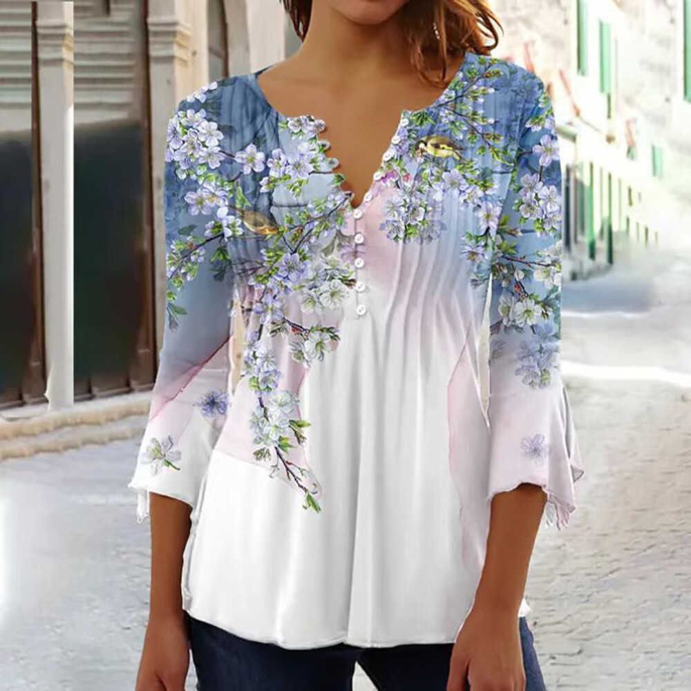 Cyber and Monday Deals 2023 Women Summer Tops 2023 Button Down Shirts ...