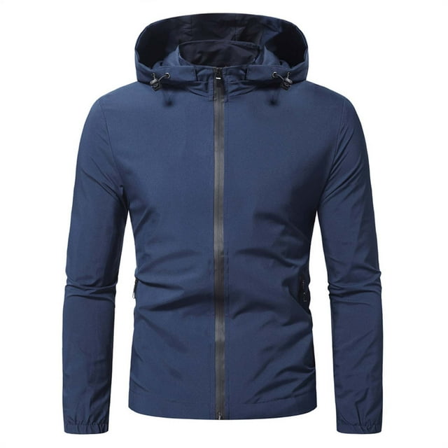 Cyber and Monday Deals 2024 Mens Lightweight Rain Jacket Hooded Fleece ...