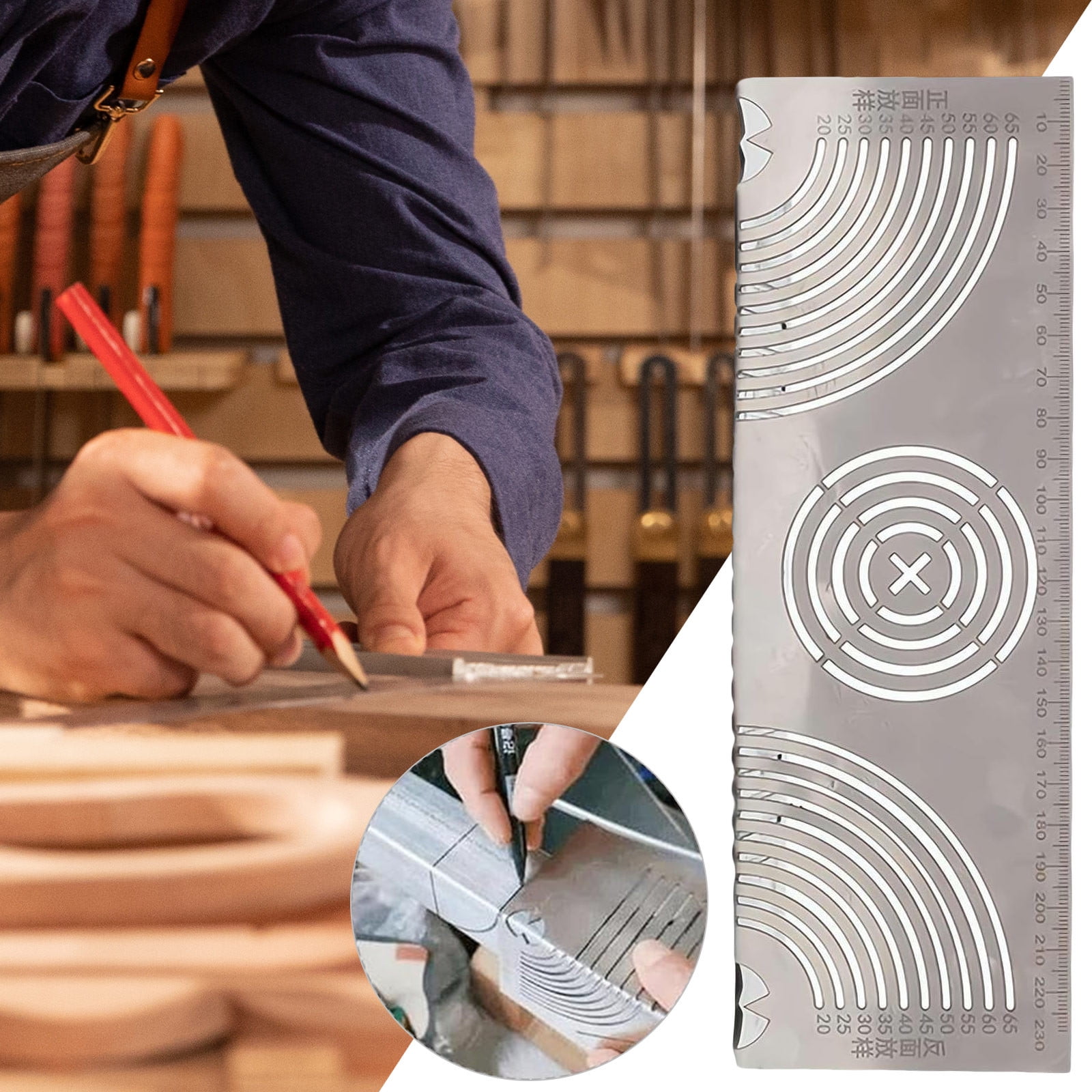 Rkxzt Stainless Steel Foldable Square Ruler, 90-Degree Line Drawing ...