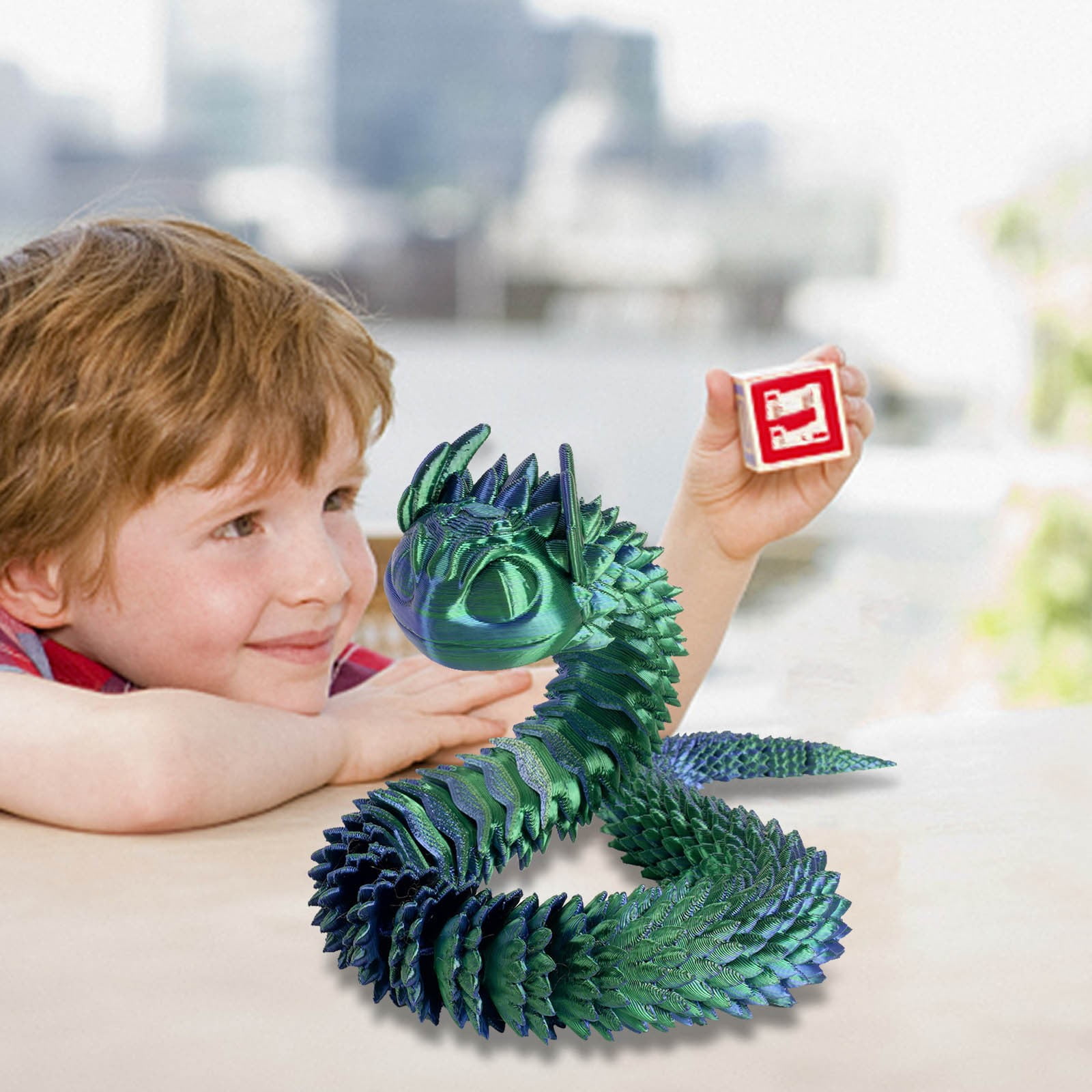 Rkxzt Year of the Snake Plush Toy, Articulated Flexible Snake Print ...