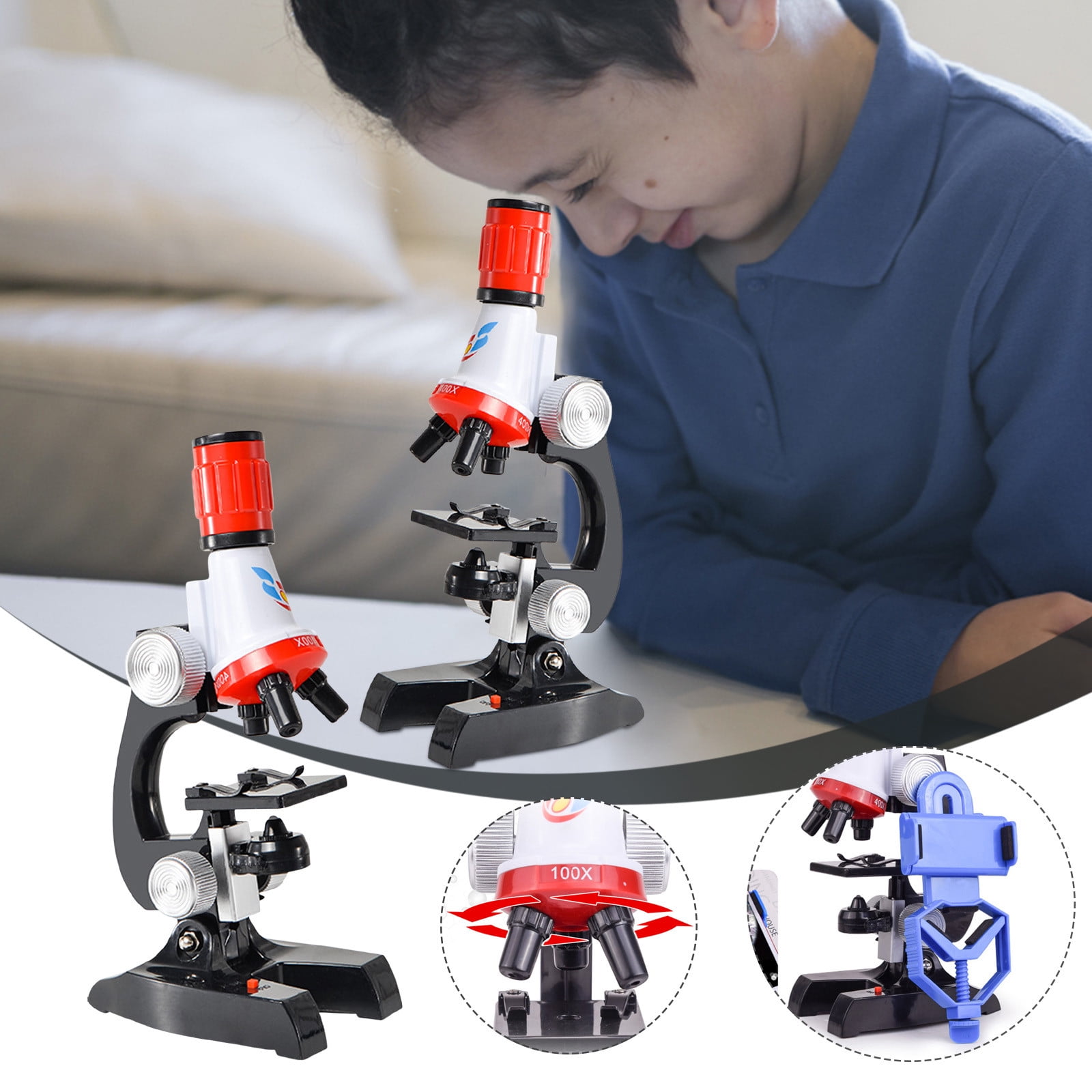 PPgejGEK Stocking Stuffers for Kids Children's Microscope Primary ...