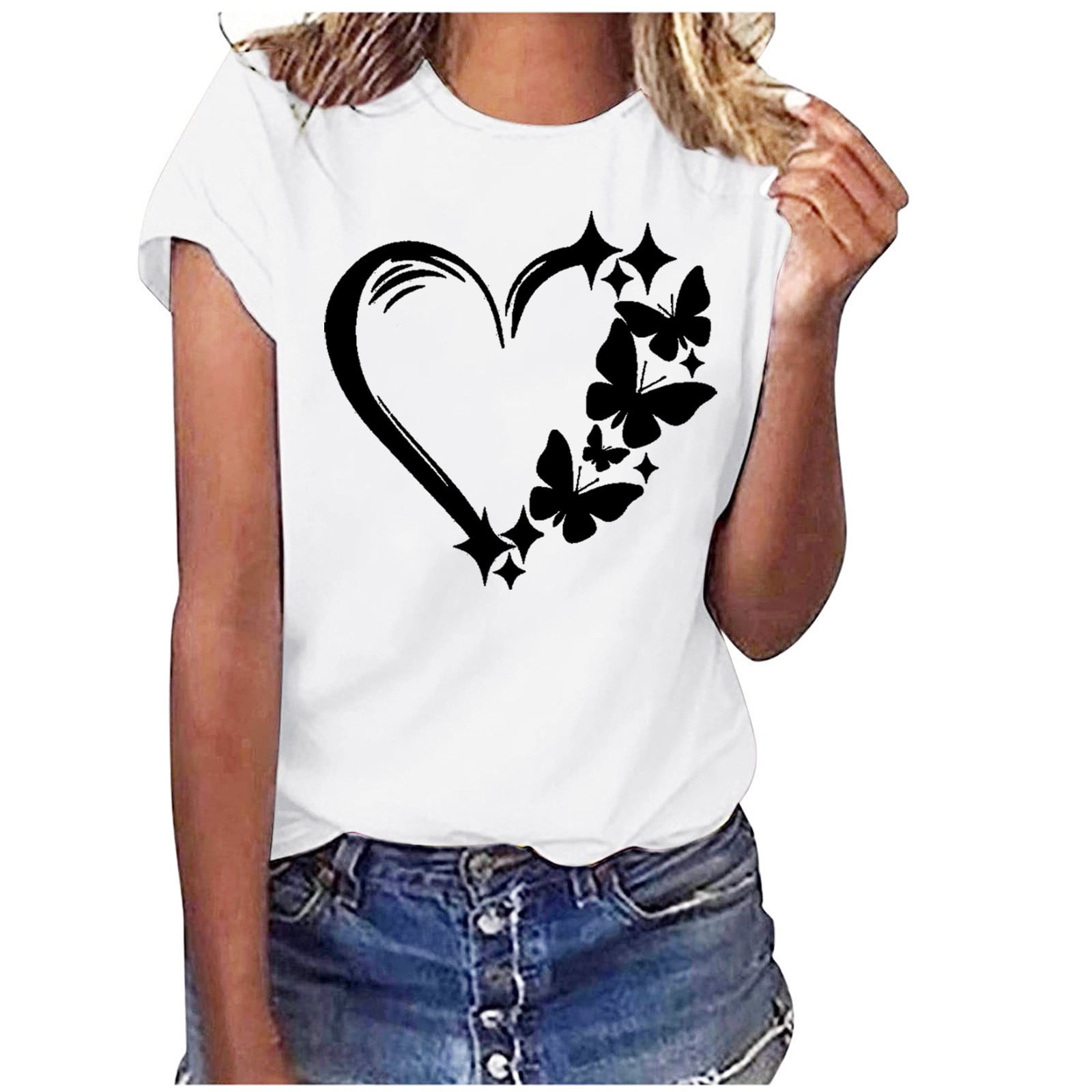 Deals under 5.00 Lindreshi Summer Tops for Women Clearance under 10.00 ...