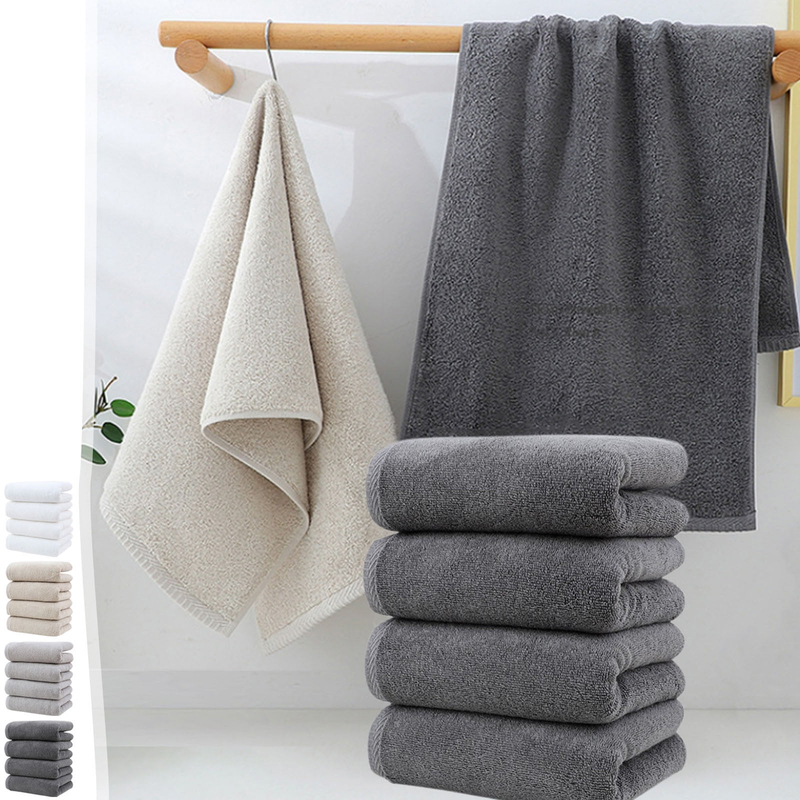 kkbbma 4 Packs Hand Towels - Soft Cotton Bath Towels Set - Highly ...