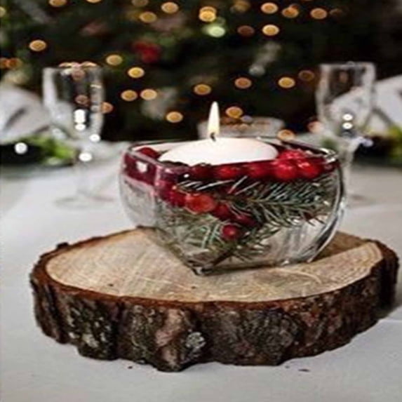 kkbbma Nature Unfinished Round Wood Slices, Wooden Circle, Large Wood ...