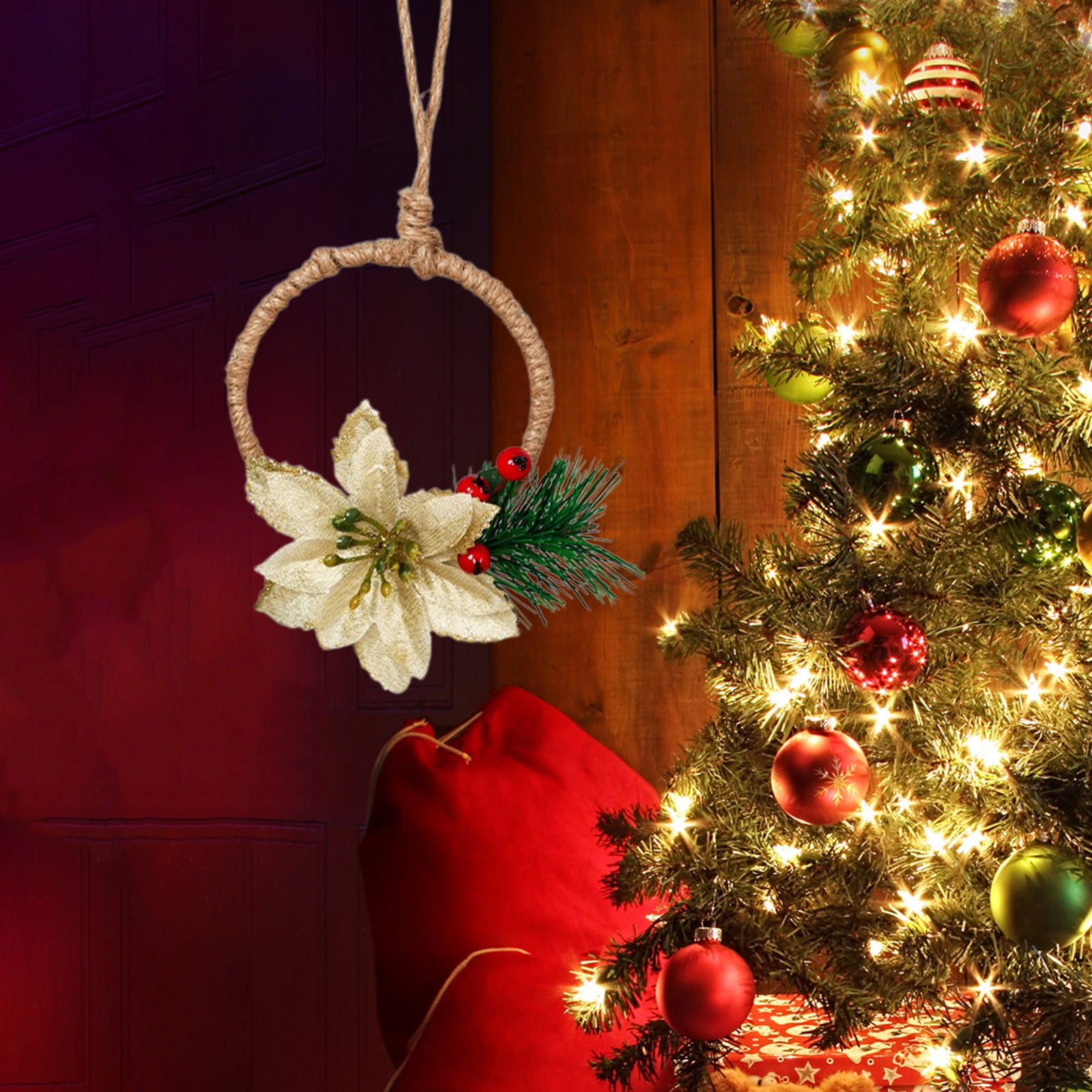 Iumwxz Fall Decor Christmas Tree Pendant Christmas Scene Layout ...