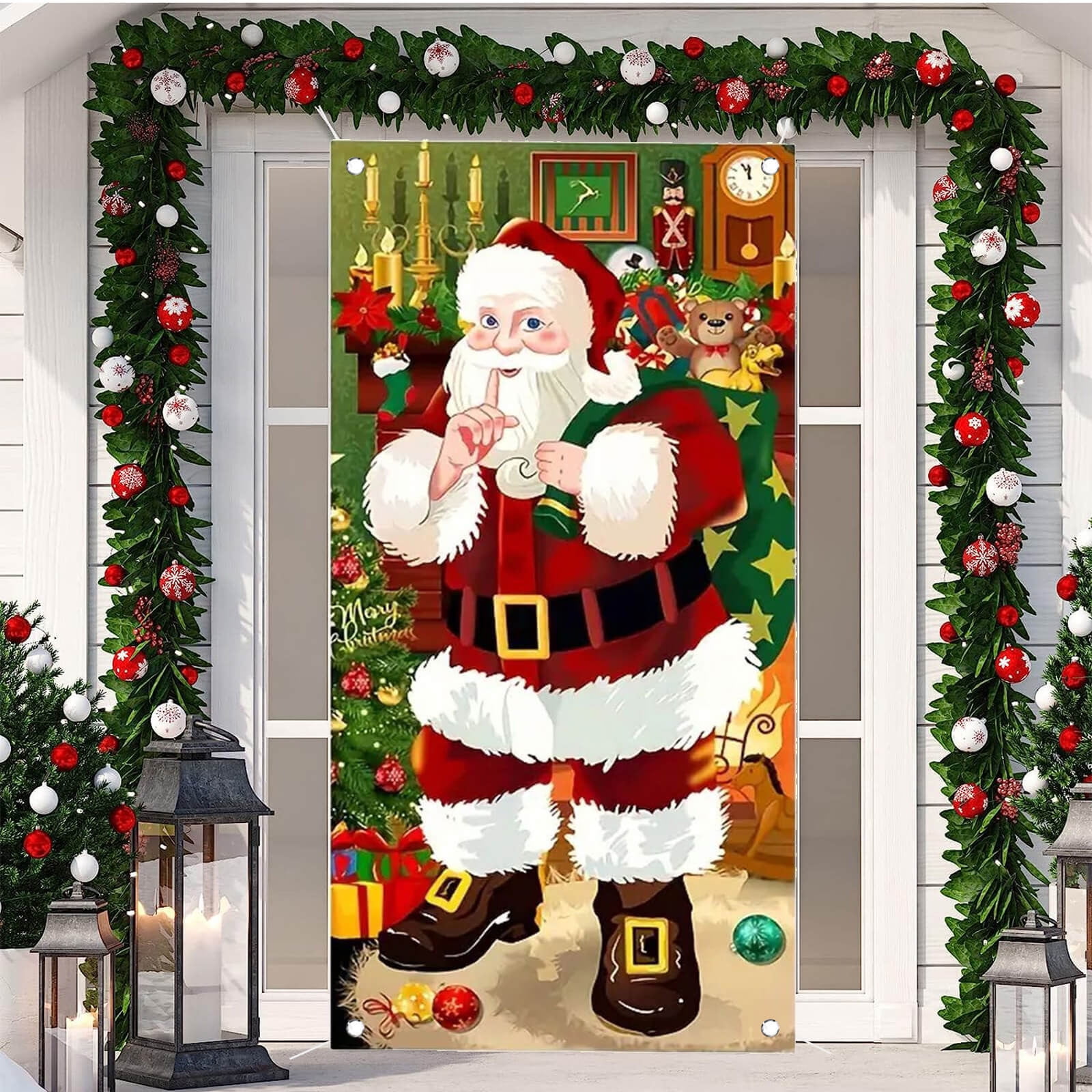 Cyber and Monday Sales! kkbbma Christmas Door Cover Decoration ...