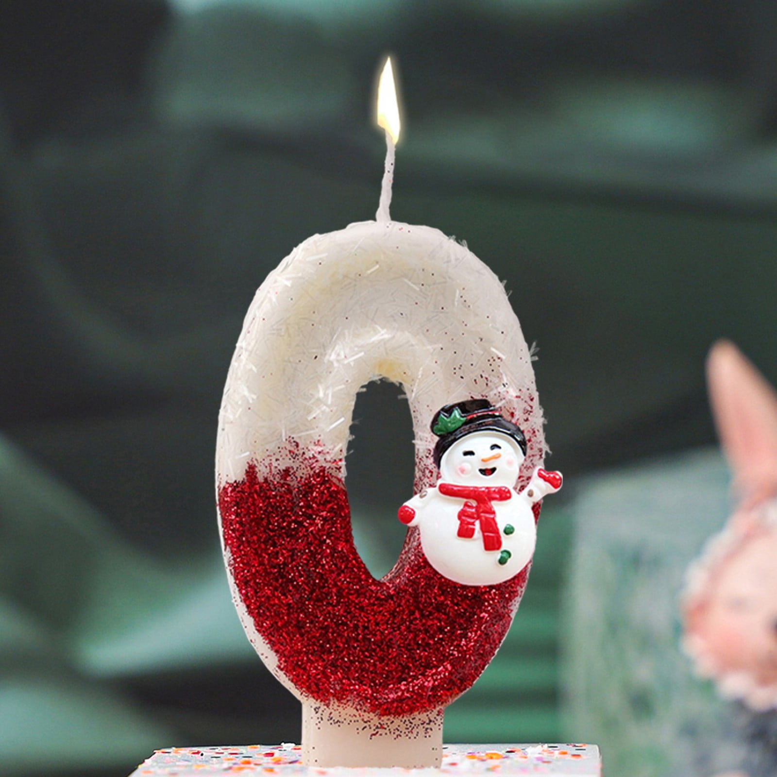 Iumwxz 0 to 9 Christmas Snowman Invention Digital Candle Cake Birthday ...
